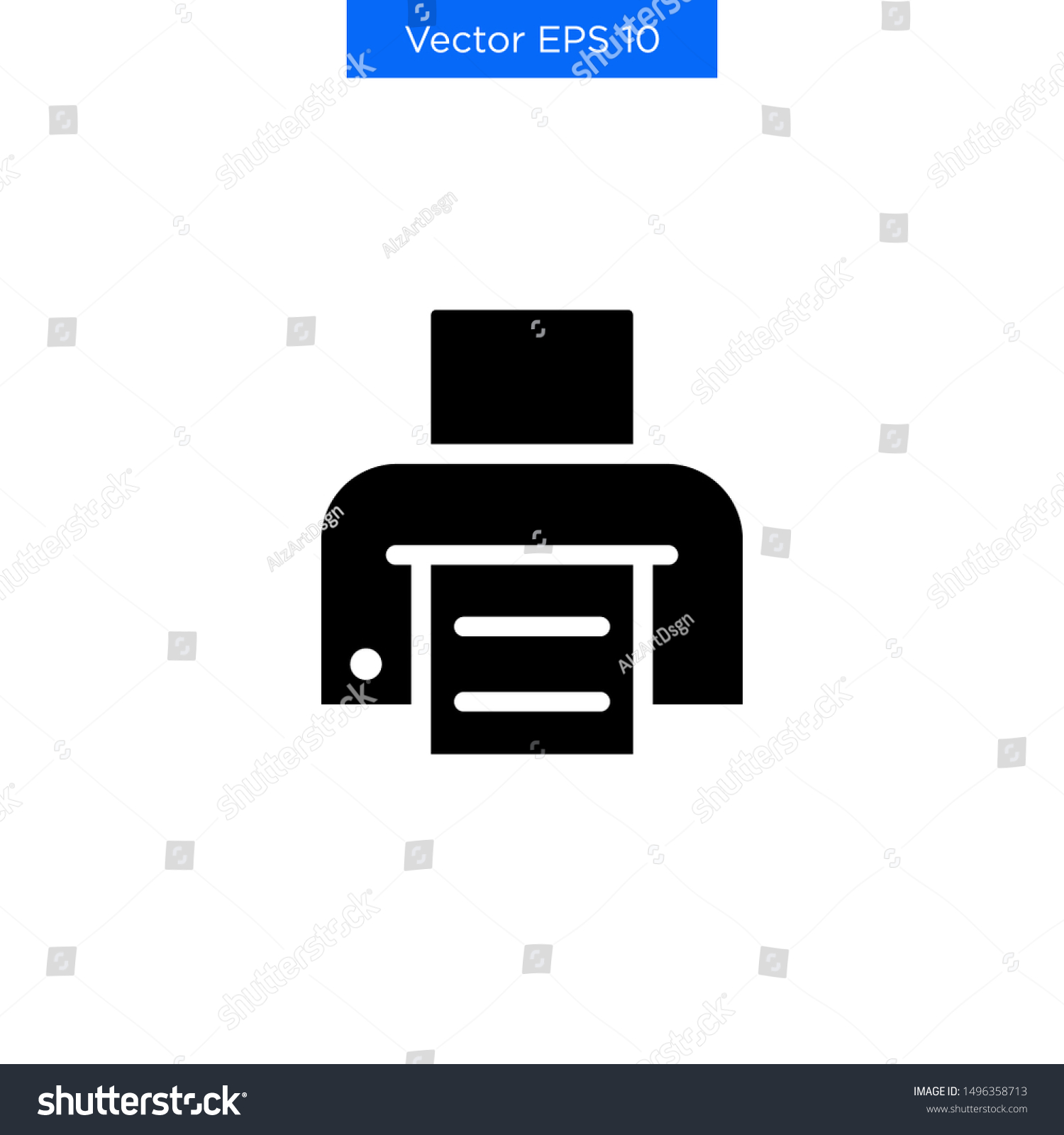 Best Premium Printer Icon Vector Simple Stock Vector (Royalty Free ...