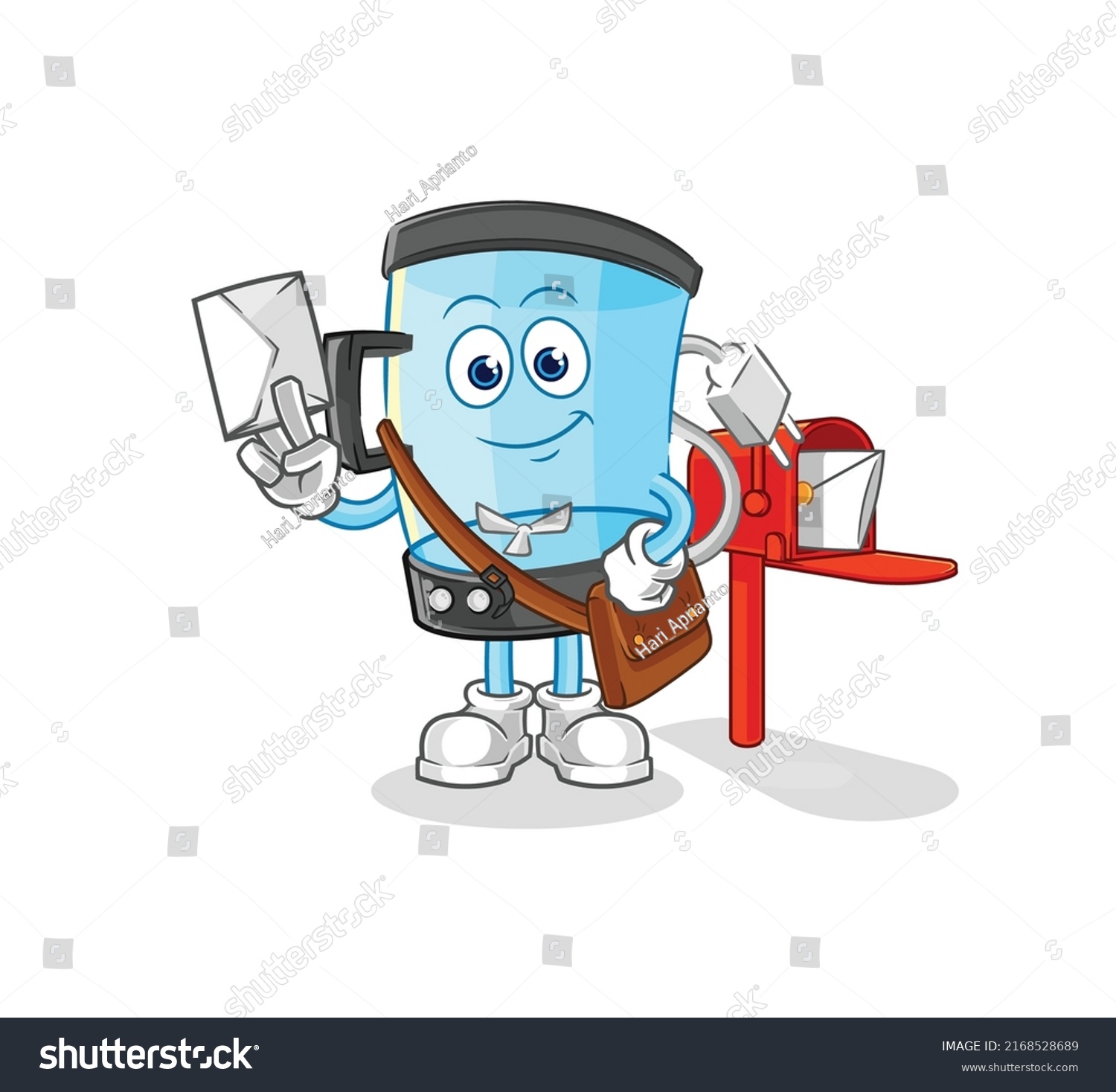 Blender Postman Vector Cartoon Character Stock Vector (Royalty Free ...