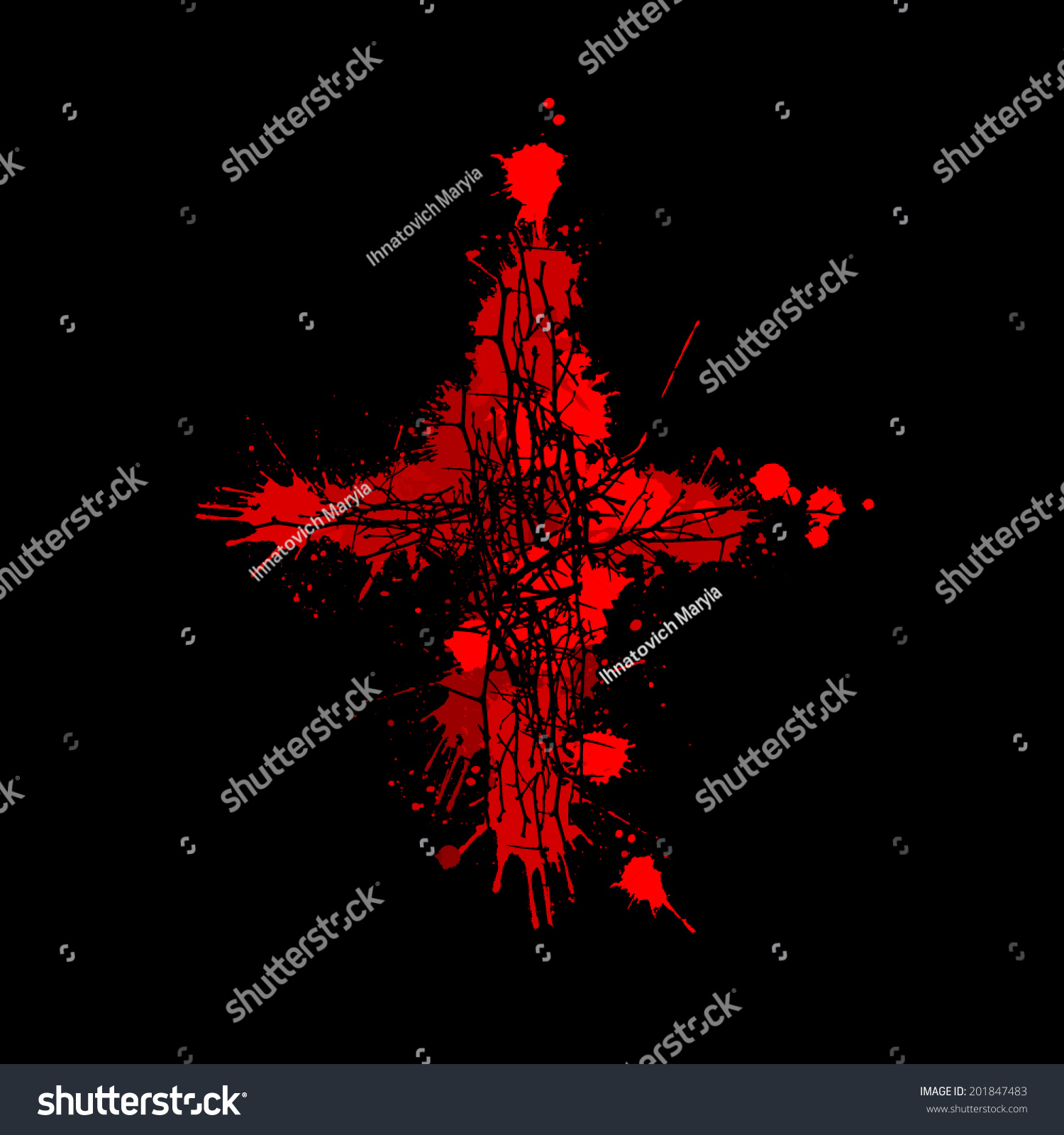 Bloody Cross Vector Stock Vector (Royalty Free) 201847483