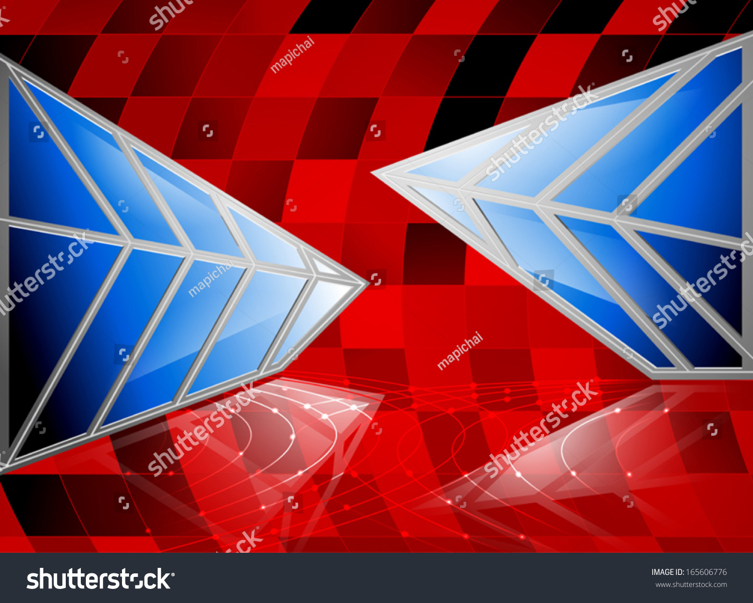 Blue Glass Reflection Abstract Background เวกเตอร์สต็อก 165606776 ...