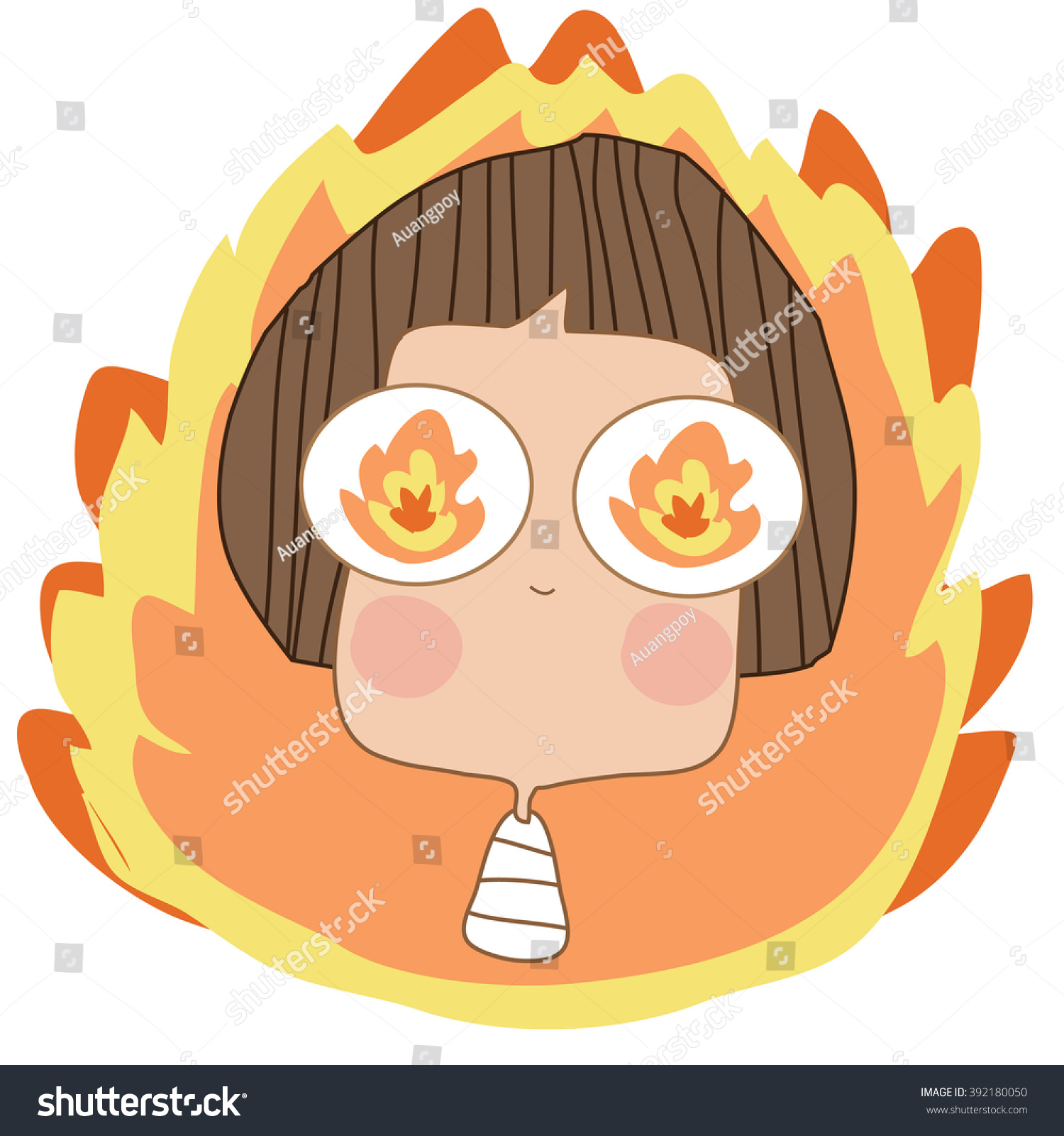 Boy Angry Fire Stock Vector (Royalty Free) 392180050 | Shutterstock
