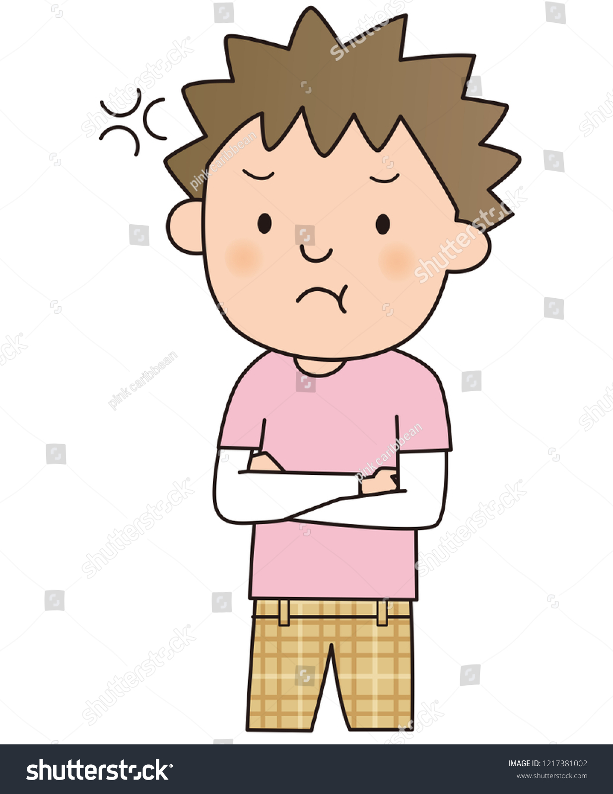 Boy Gets Mad Stock Vector (Royalty Free) 1217381002 | Shutterstock