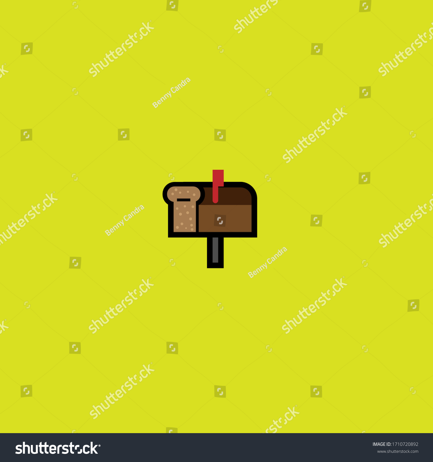 Bread Mailbox Logo Mailbox Bread Combination Stock Vector (Royalty Free ...