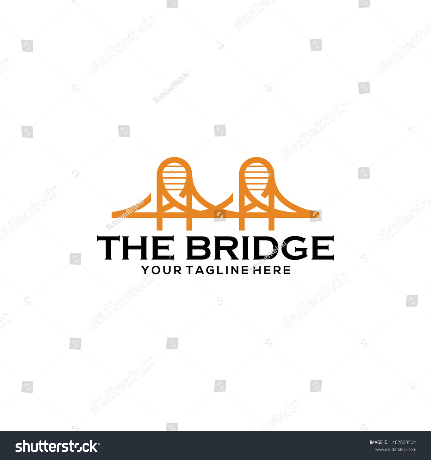 Bridge Logo Design Vector Stock Vector (Royalty Free) 1462820504
