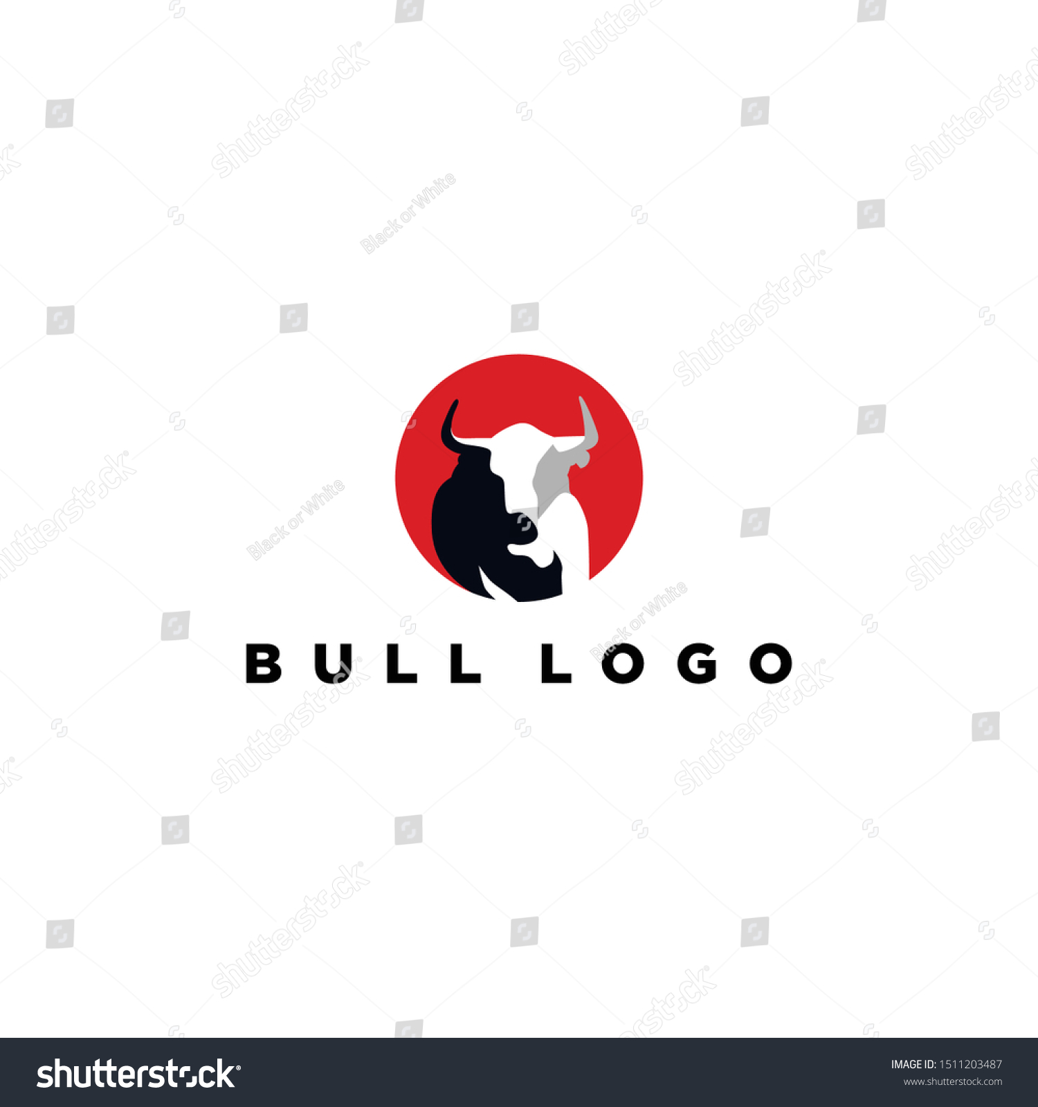 Bull Logo Design Vector Template Stock Vector (Royalty Free) 1511203487 ...