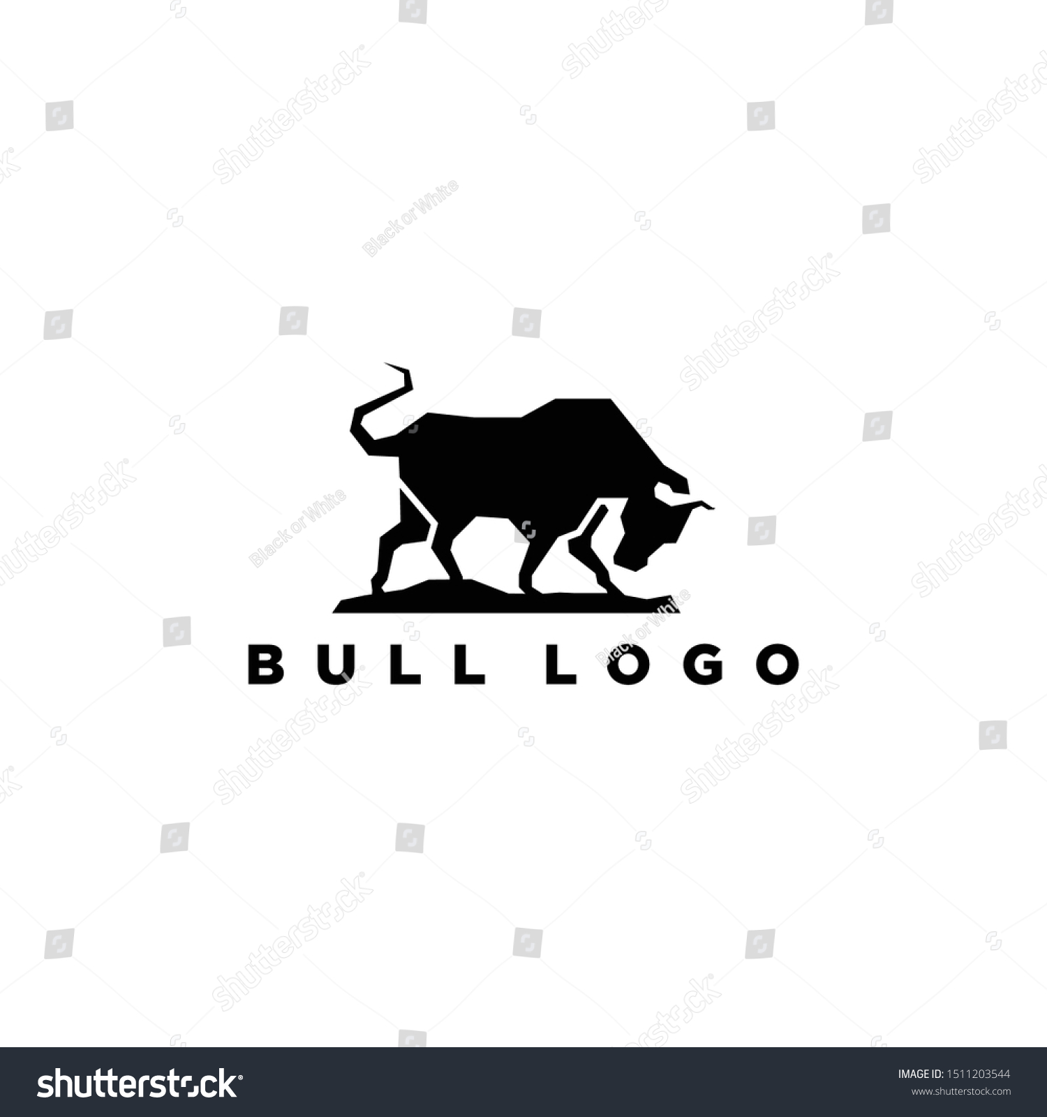 Bull Logo Design Vector Template Stock Vector (Royalty Free) 1511203544 ...