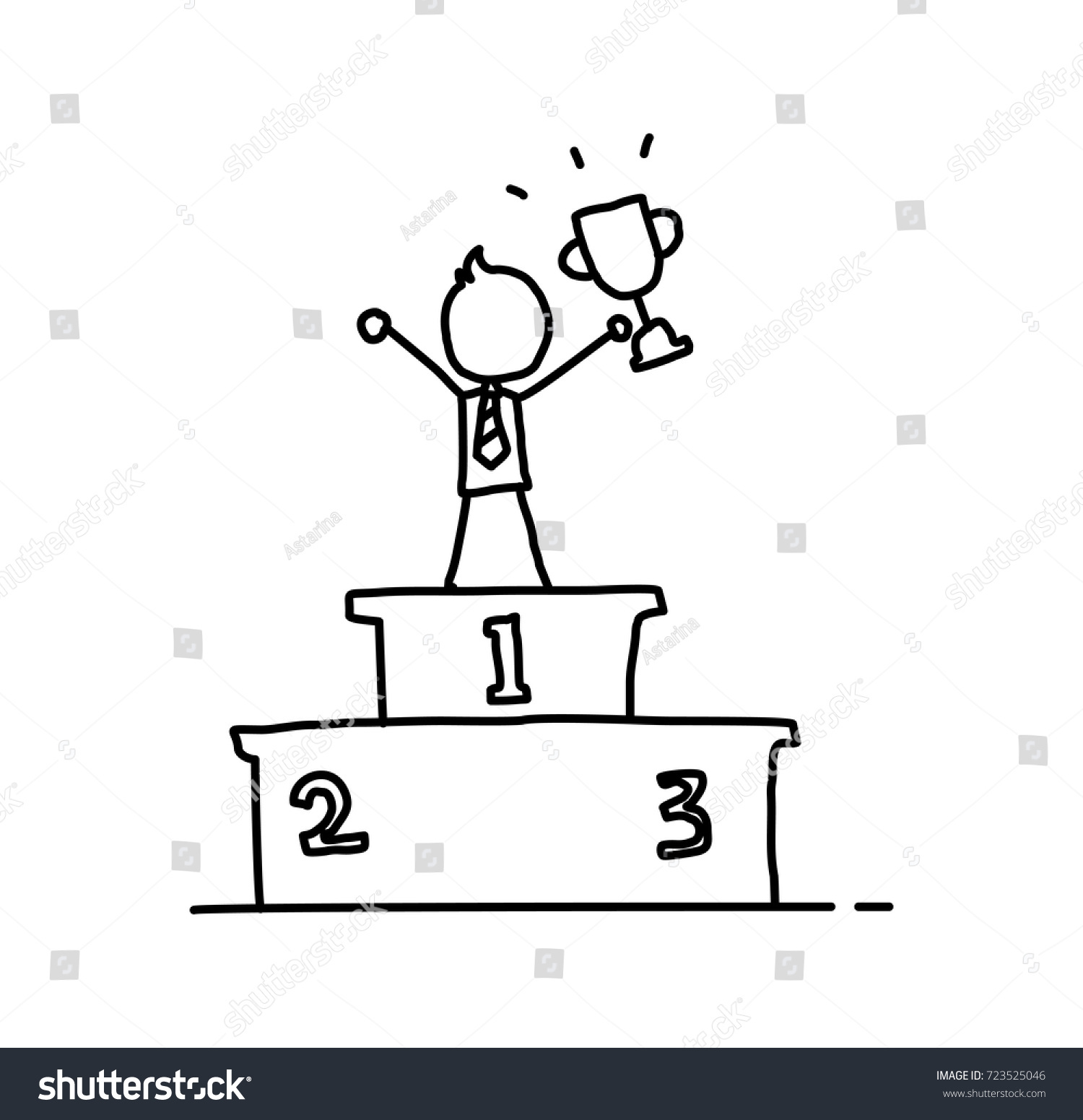 Champion Doodle Stock Vector (Royalty Free) 723525046 | Shutterstock