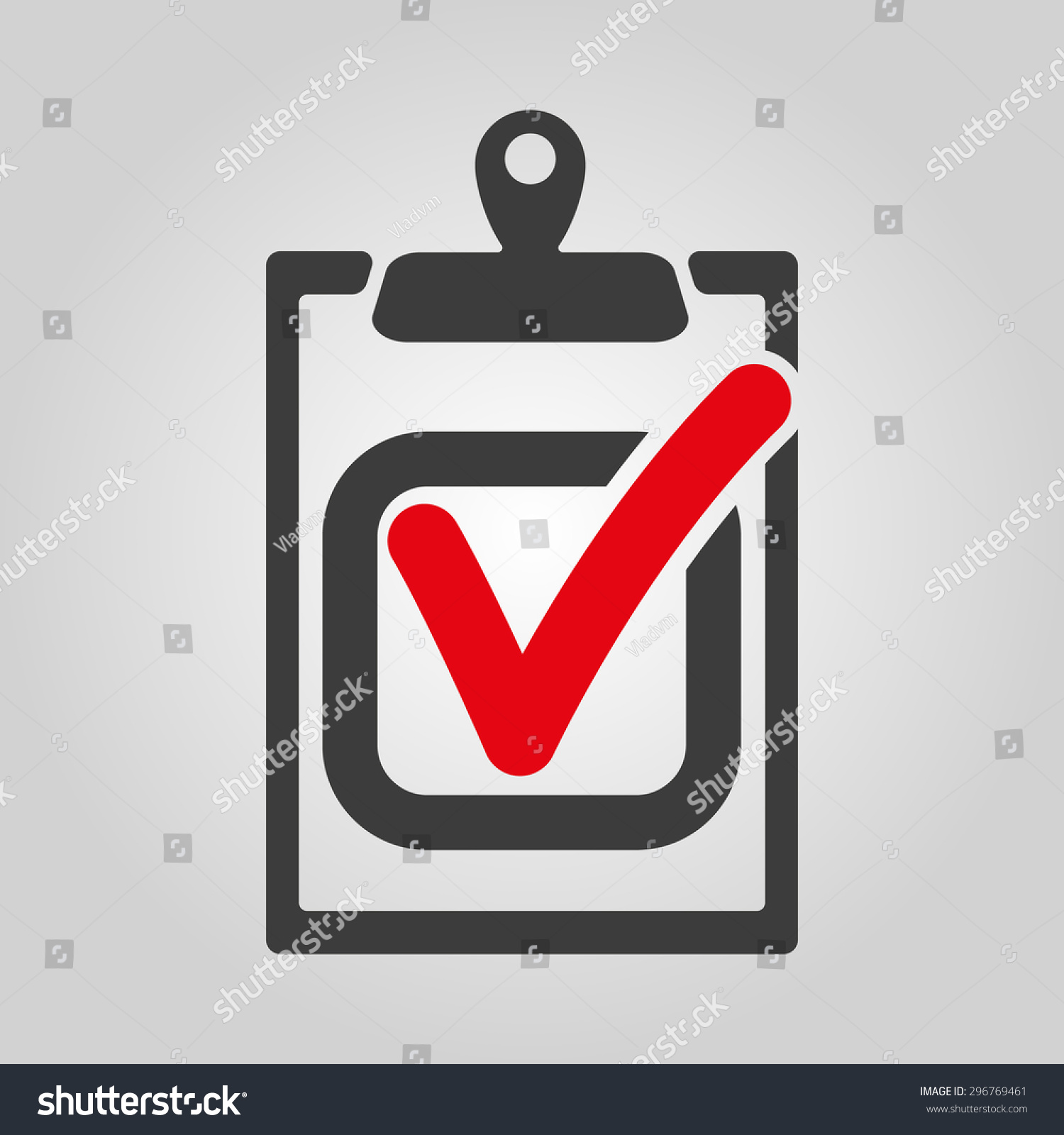 Vektor Stok Checklist Icon Clipboard Executed Task Correct (Tanpa ...