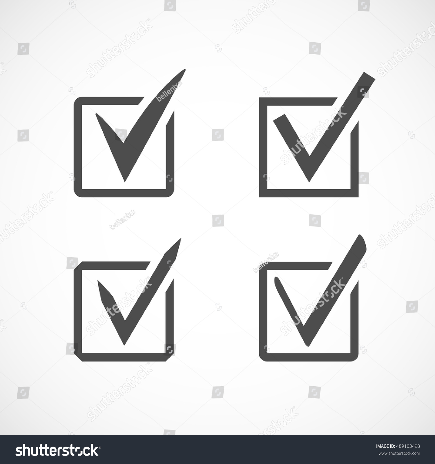 Chek Mark Icon Web Design Vector Stock Vector (Royalty Free) 489103498 ...