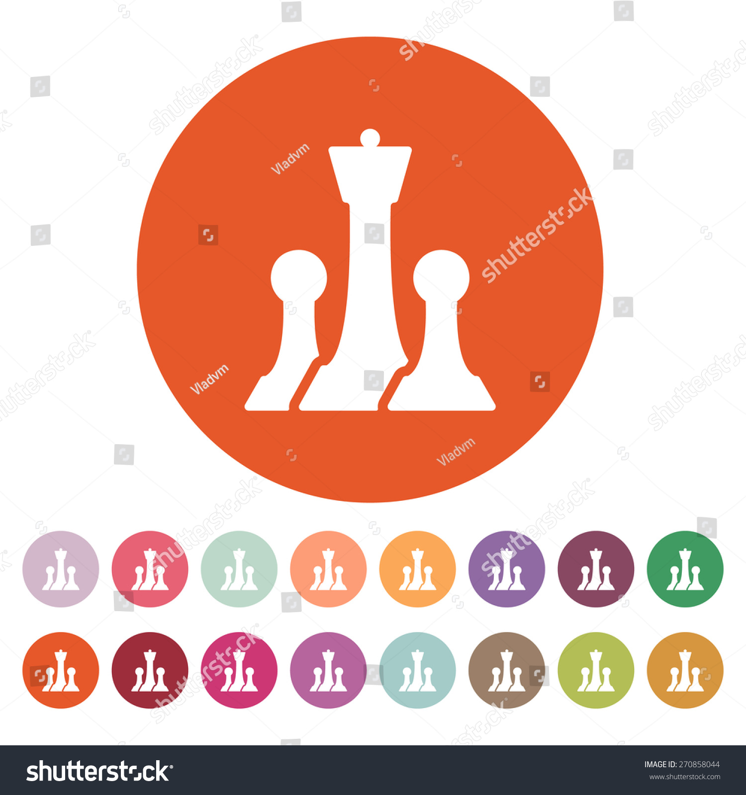 Chess Icon Game Symbol Flat Vector Stock Vector (Royalty Free ...