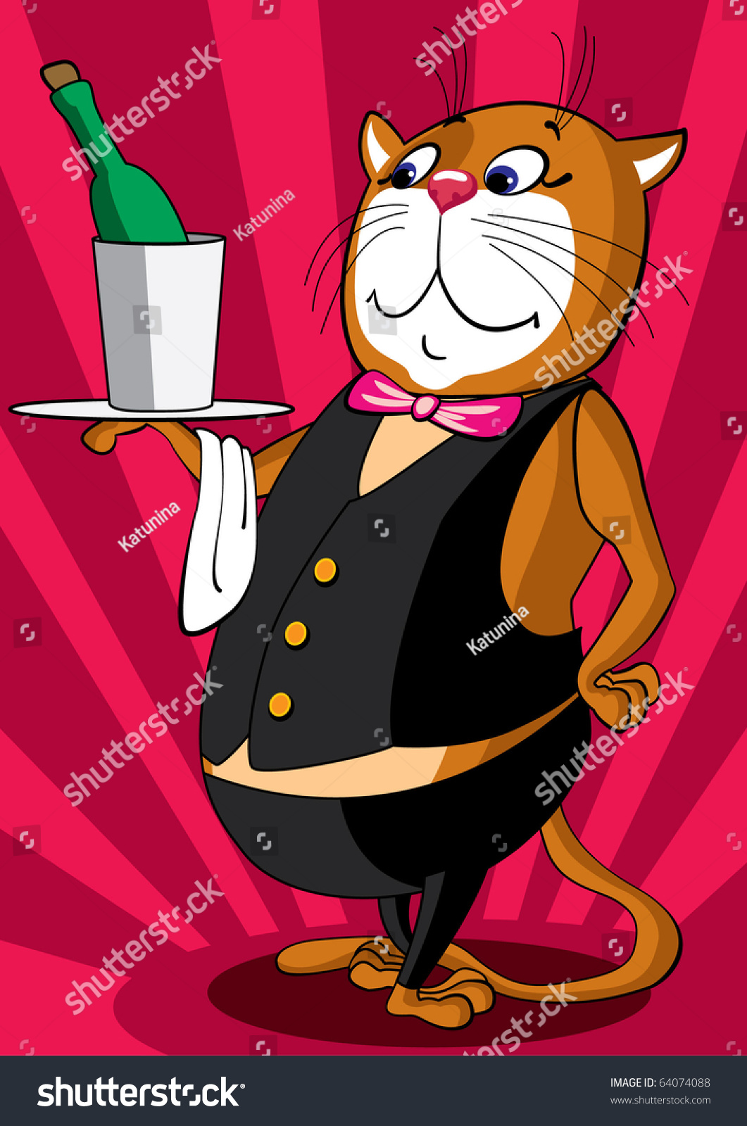 Chief Waiter Stock Vector (Royalty Free) 64074088 | Shutterstock