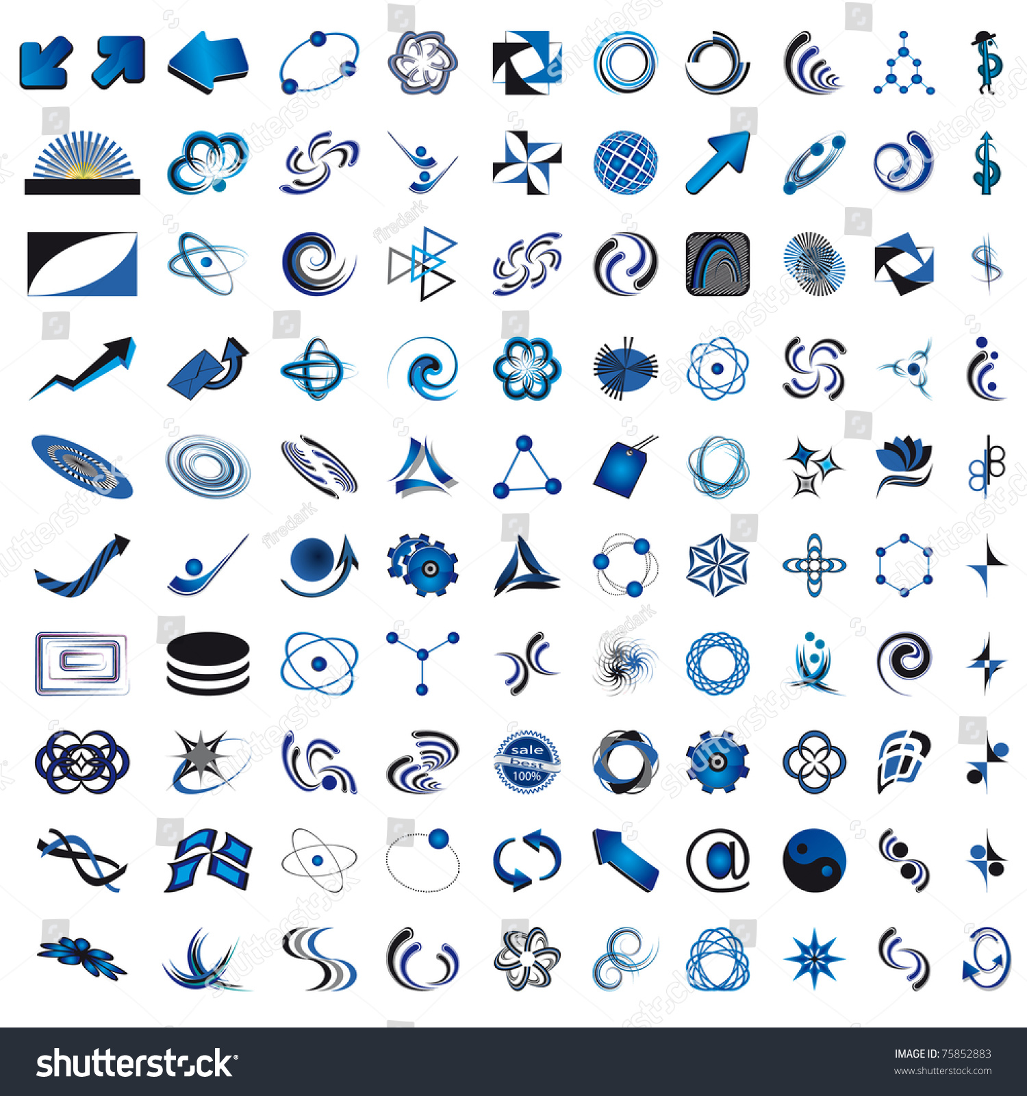The Collection Of Symbols For Design. Vector Illustration - 75852883 ...