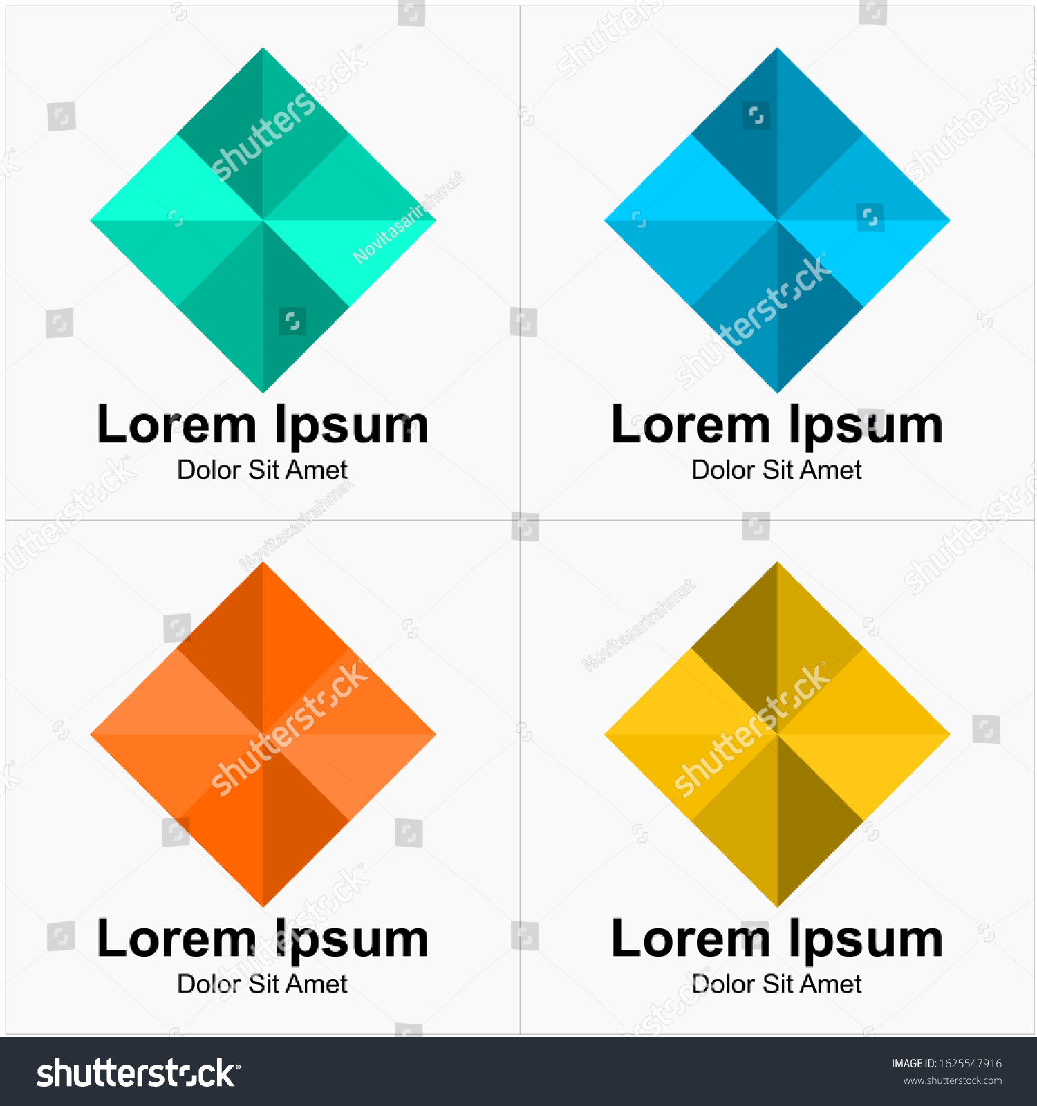 Combined Rectangular Shape Triangle Vector Illustration Stock Vector ...