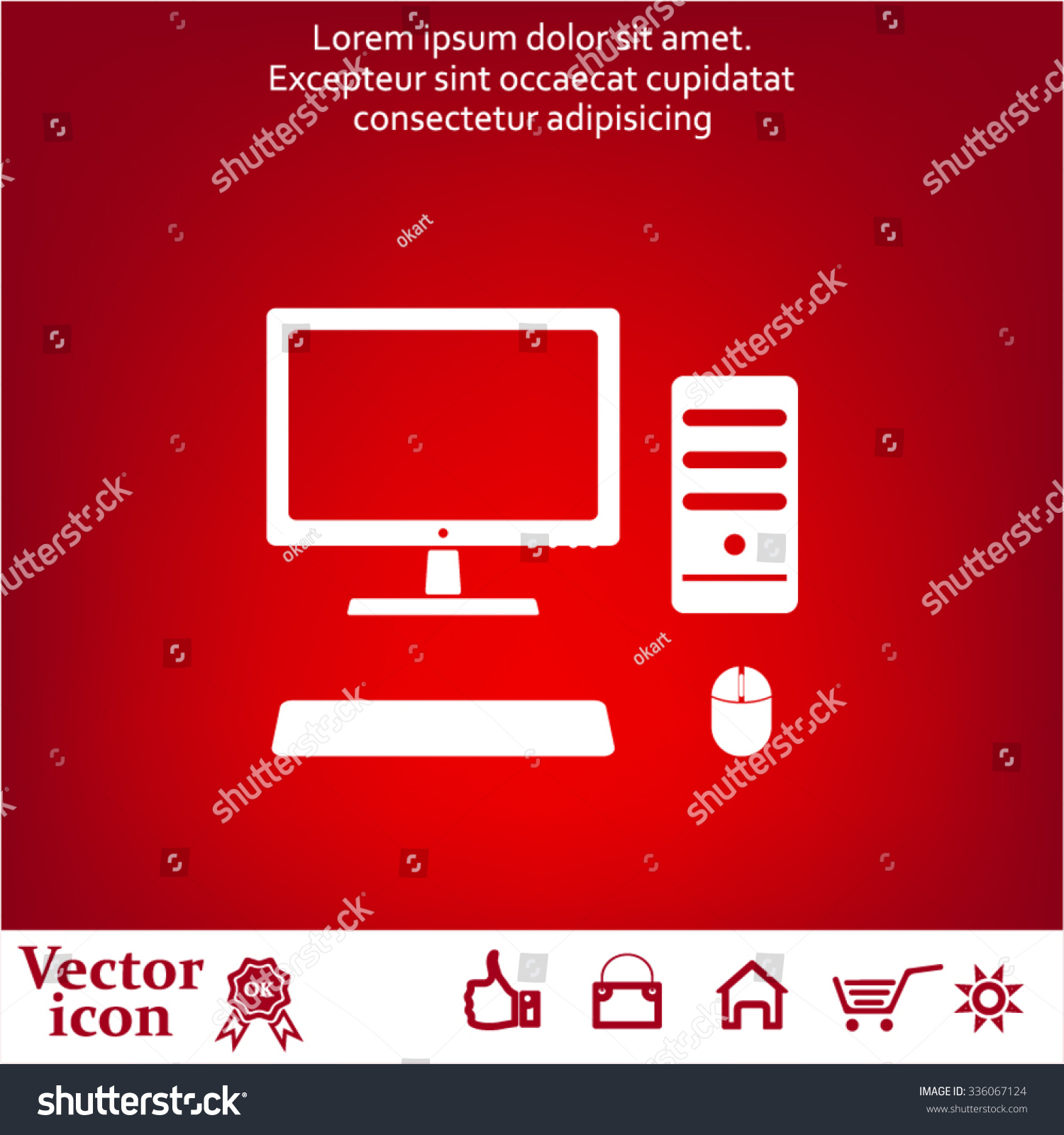 Computer Icon Pc Symbol Stock Vector (Royalty Free) 336067124 ...