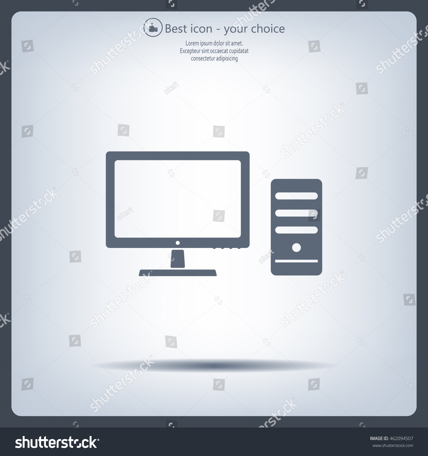 Computer Icon Pc Symbol Stock Vector (Royalty Free) 462094507 ...