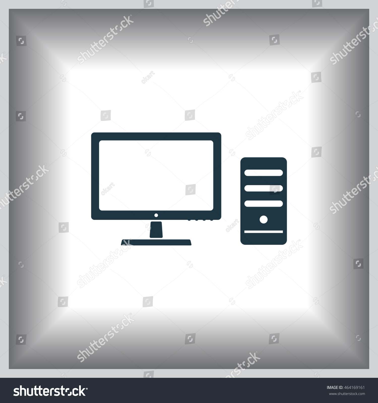 Computer Icon Pc Symbol Stock Vector (Royalty Free) 464169161 ...