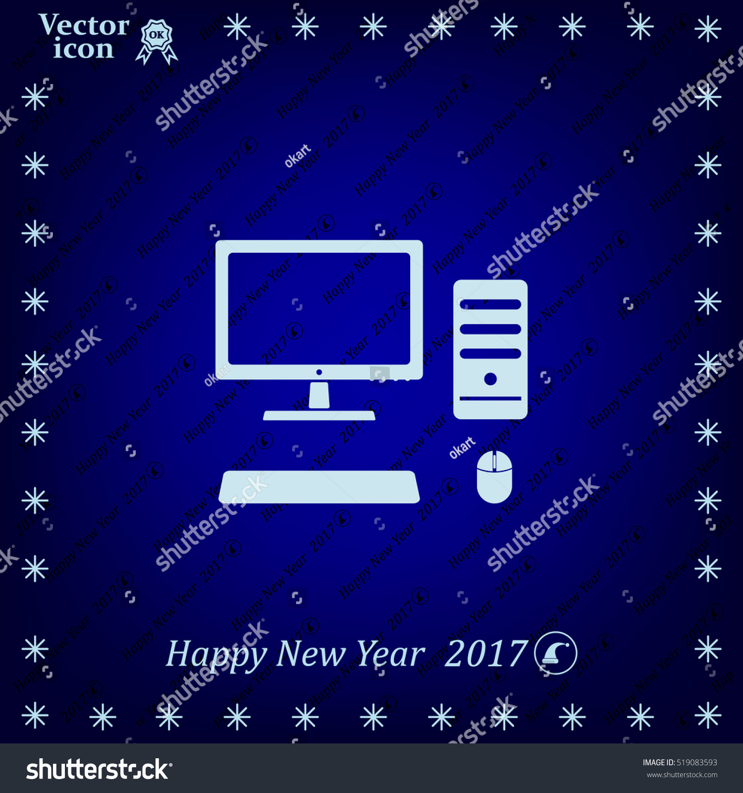 Computer Icon Pc Symbol Stock Vector (Royalty Free) 519083593 ...
