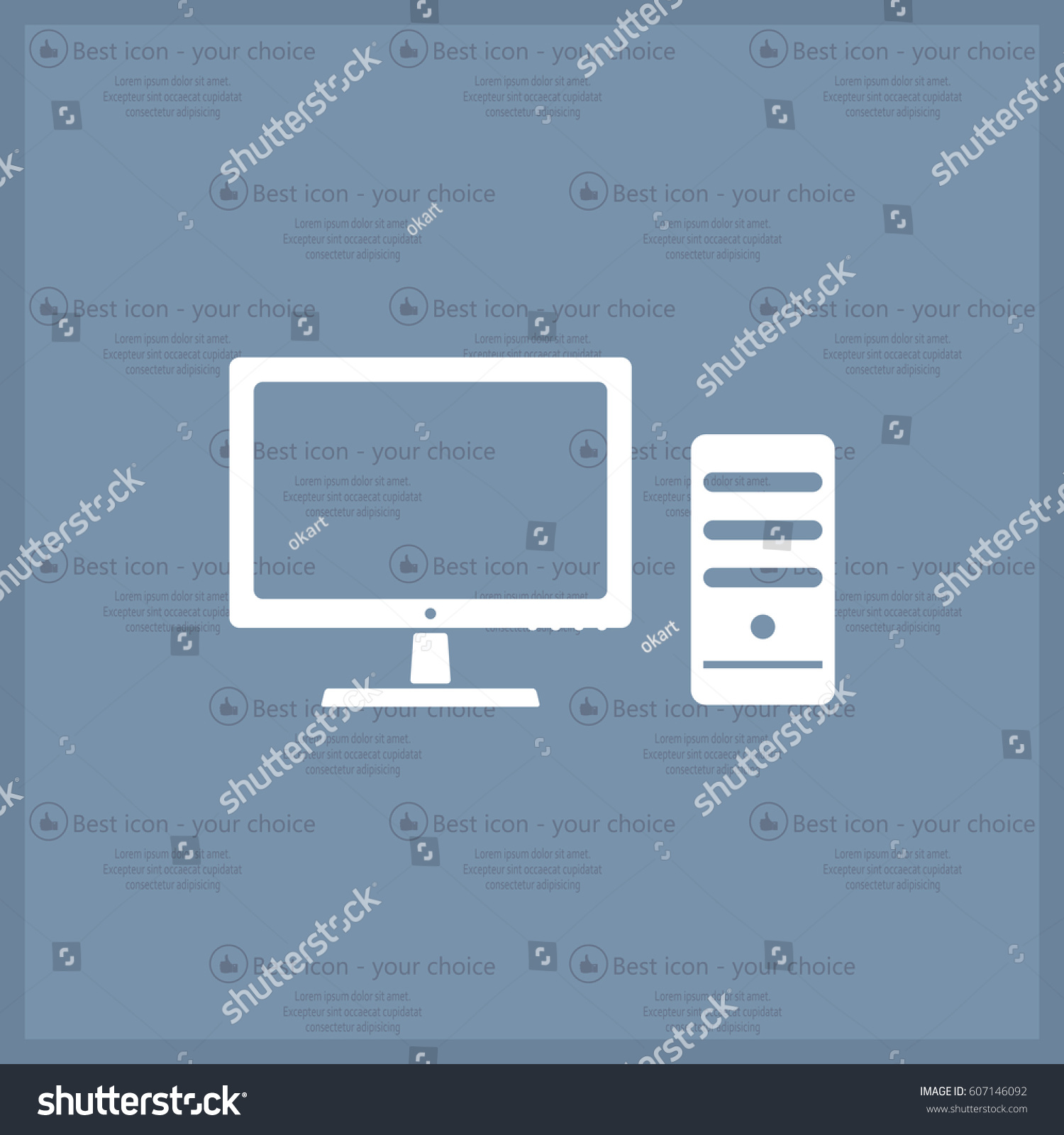 Computer Icon Pc Symbol Stock Vector (Royalty Free) 607146092 ...
