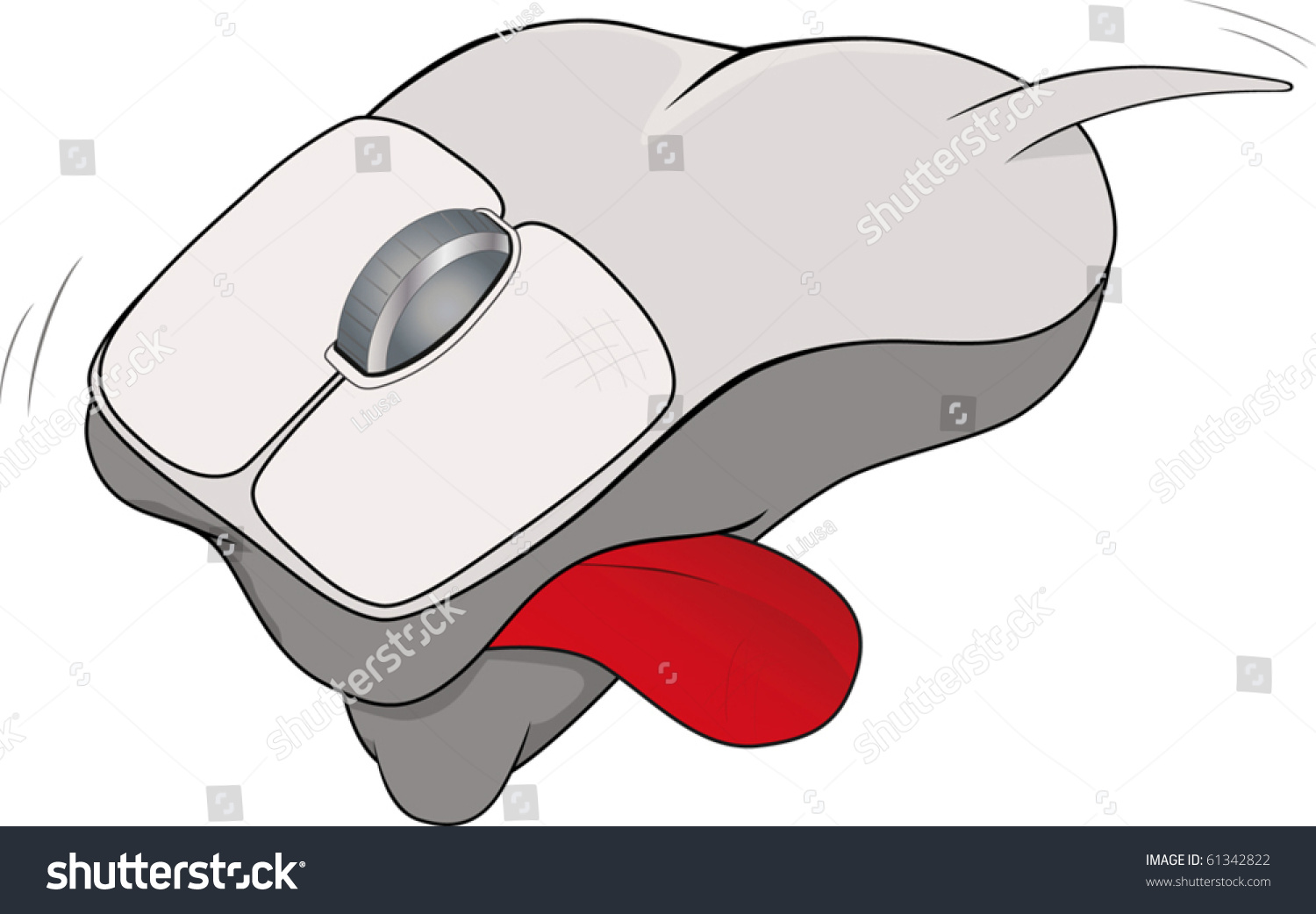 Computer Mouse Caricature Stock Vector (Royalty Free) 61342822 ...