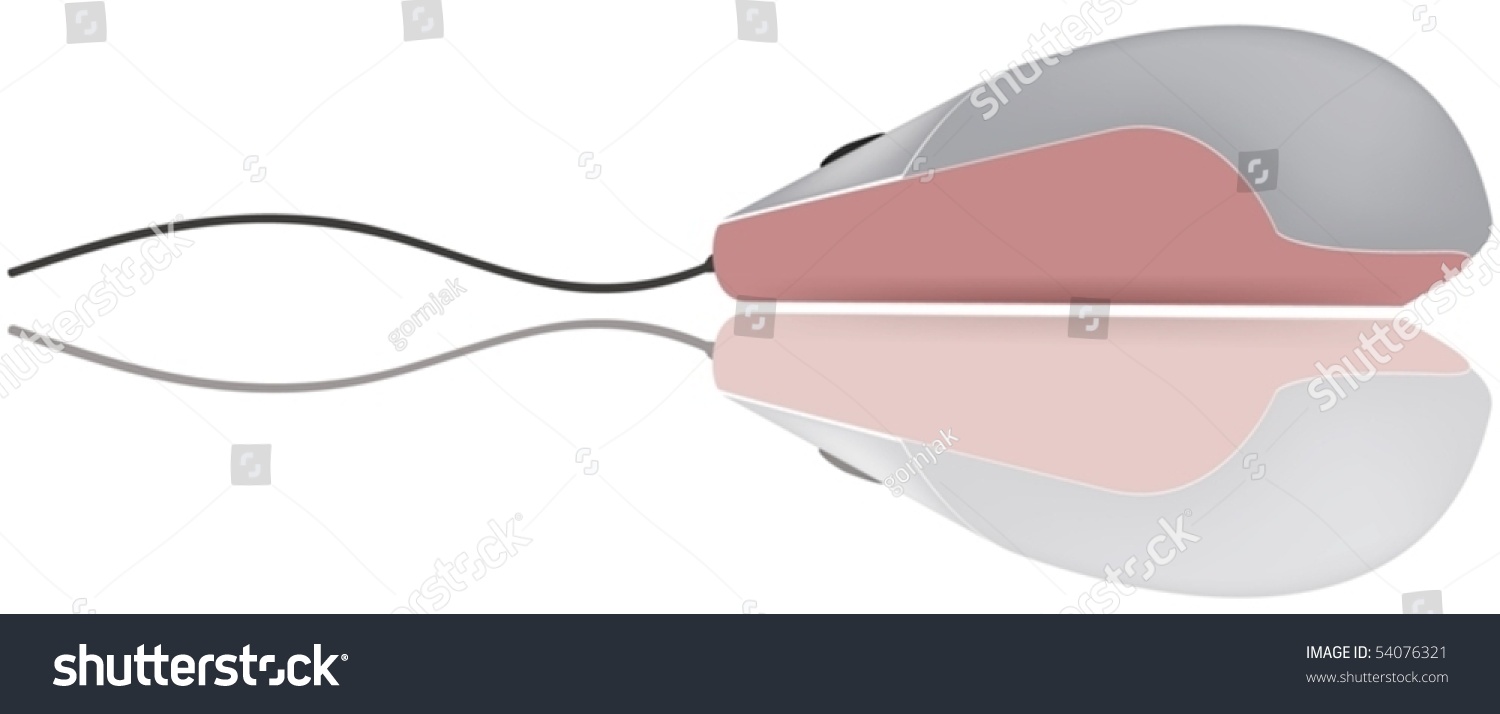 Computer Mouse Shade On White Background Stock Vector (Royalty Free ...