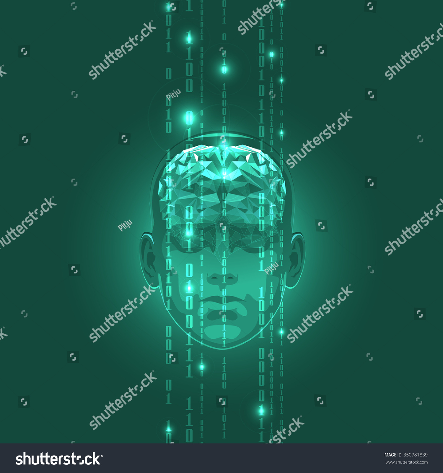 Concept Active Human Brain Binary Code Stock Vector (Royalty Free ... Concept Active Human Brain Binary Code Stock Vector (Royalty Free ...