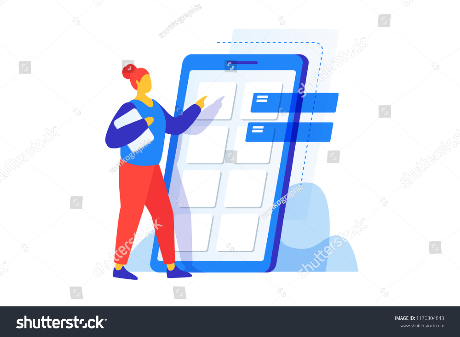 Concept Mobile Application Development Process Building: Vector có sẵn ... Concept Mobile Application Development Process Building: Vector có sẵn ...