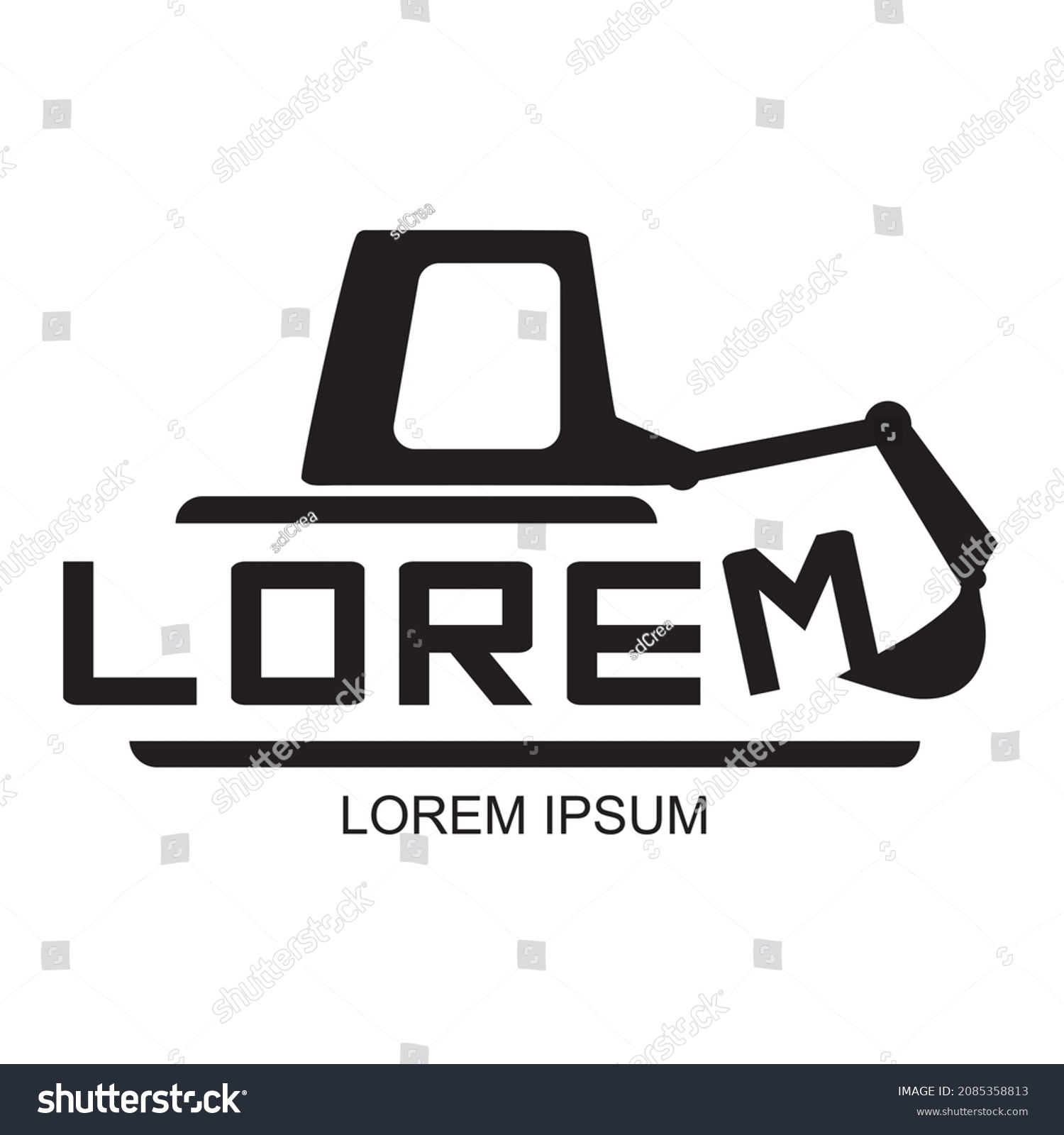 Construction Digger Icon Design Stock Vector (Royalty Free) 2085358813 ...