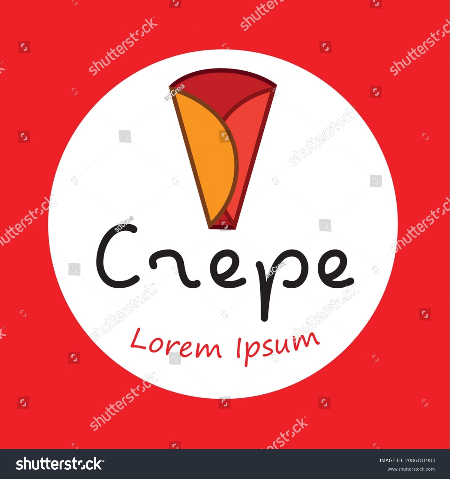 Crepe Theme Concept Design Stock Vector (Royalty Free) 2086181983 ...