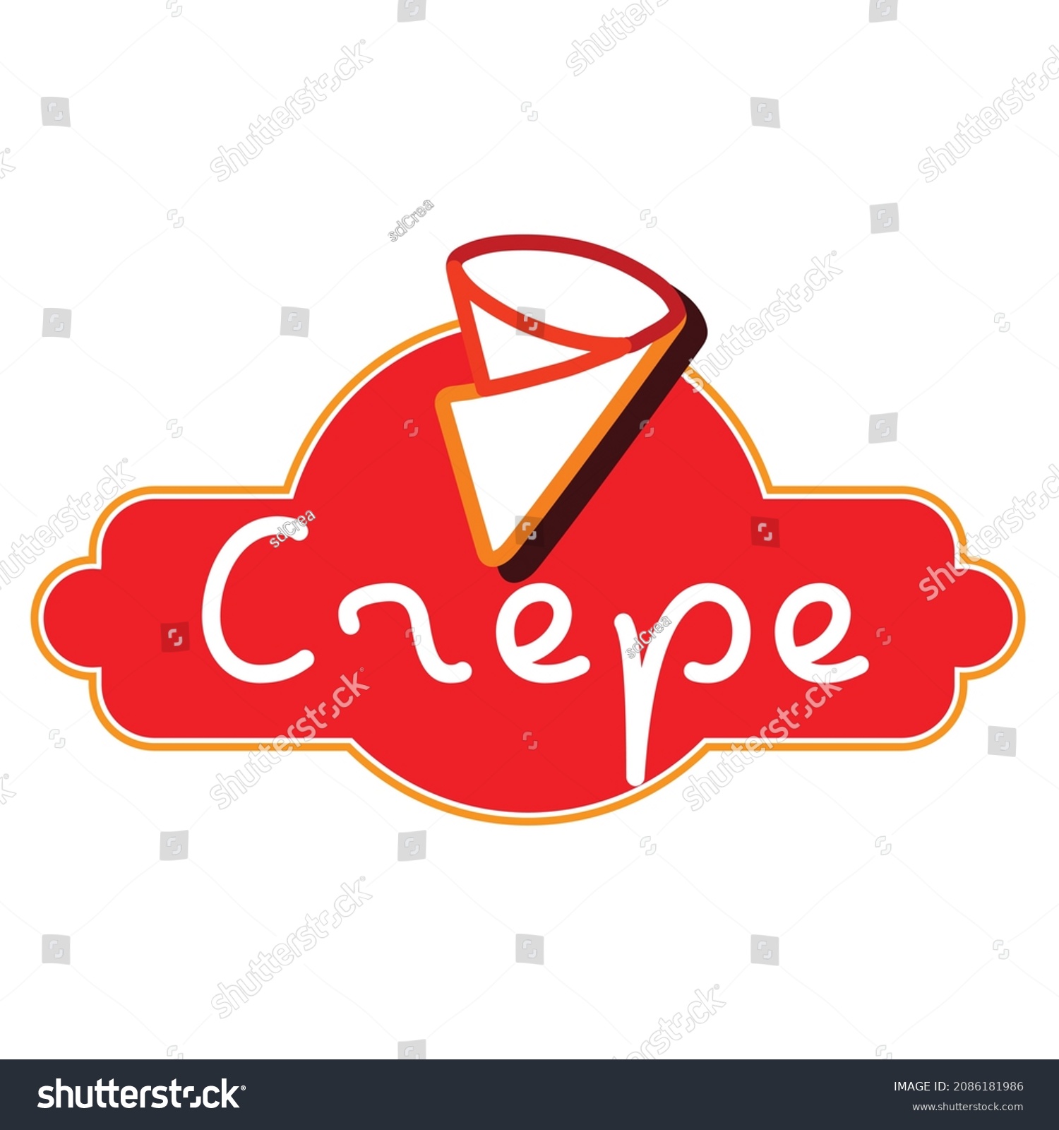 Crepe Theme Concept Design Stock Vector (Royalty Free) 2086181986 ...