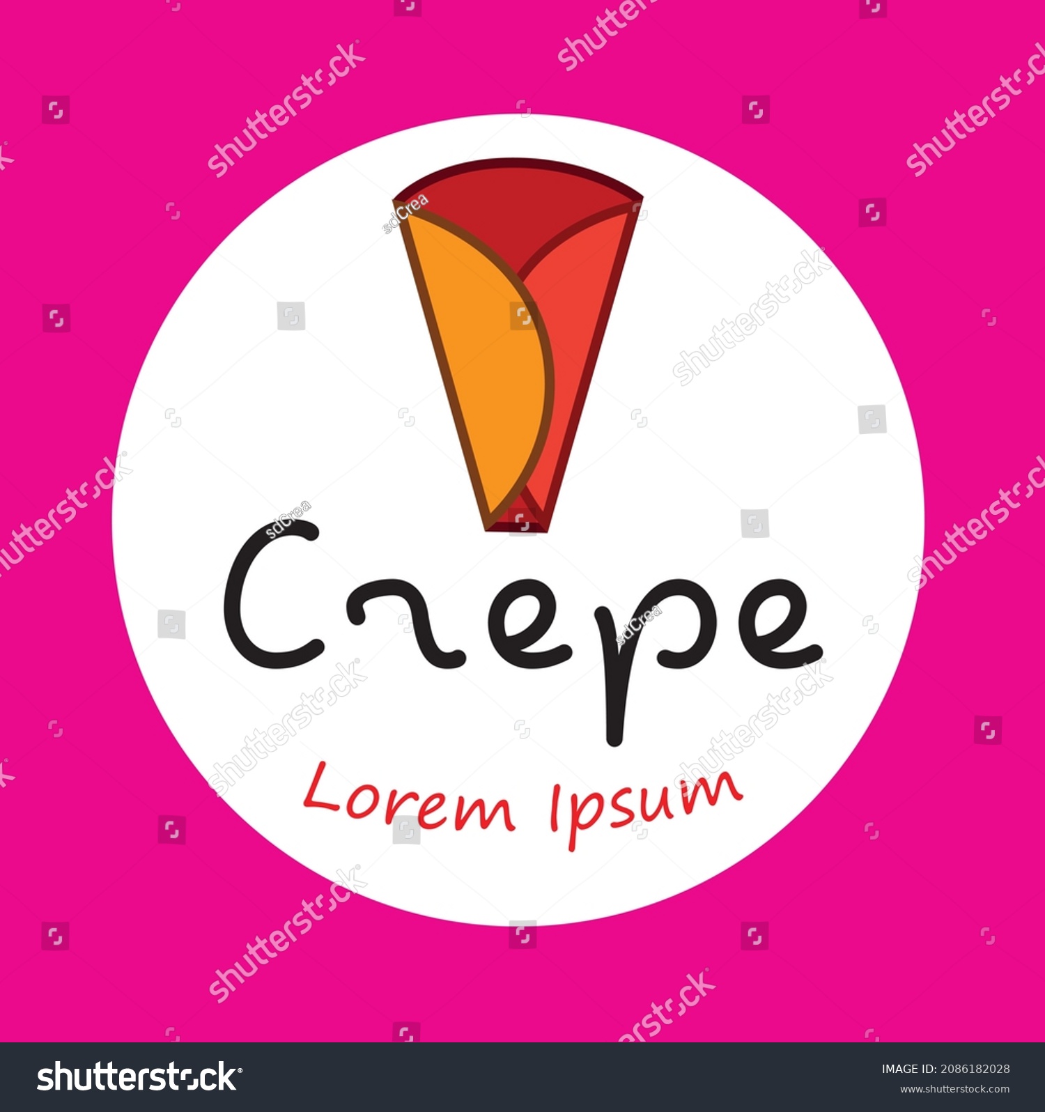 Crepe Theme Concept Design Stock Vector (Royalty Free) 2086182028 ...