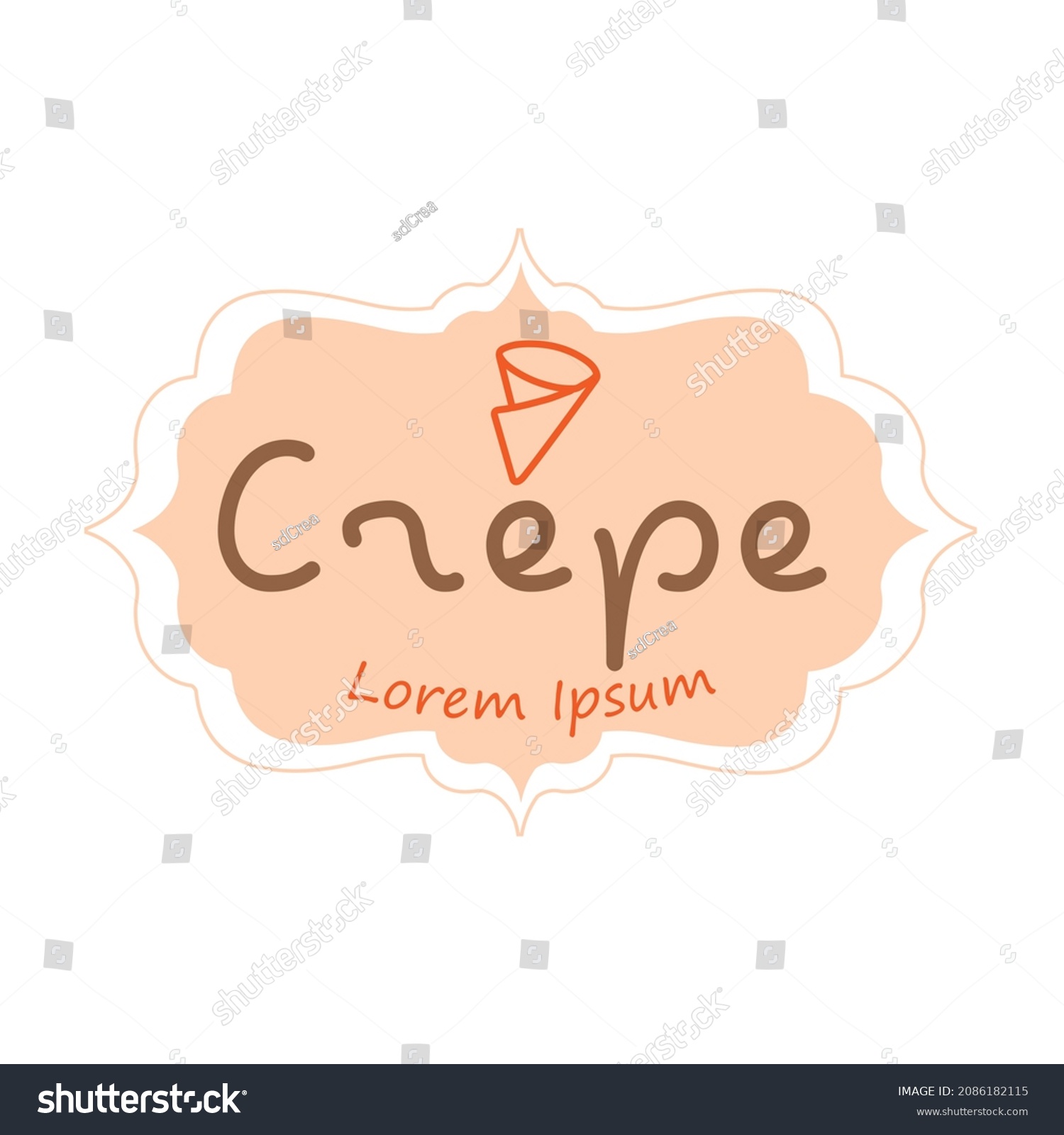 Crepe Theme Concept Design Stock Vector (Royalty Free) 2086182115 ...