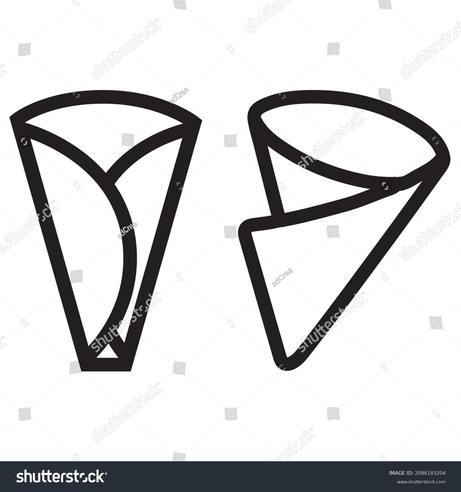 Crepe Theme Concept Design Stock Vector (Royalty Free) 2086183204 ...
