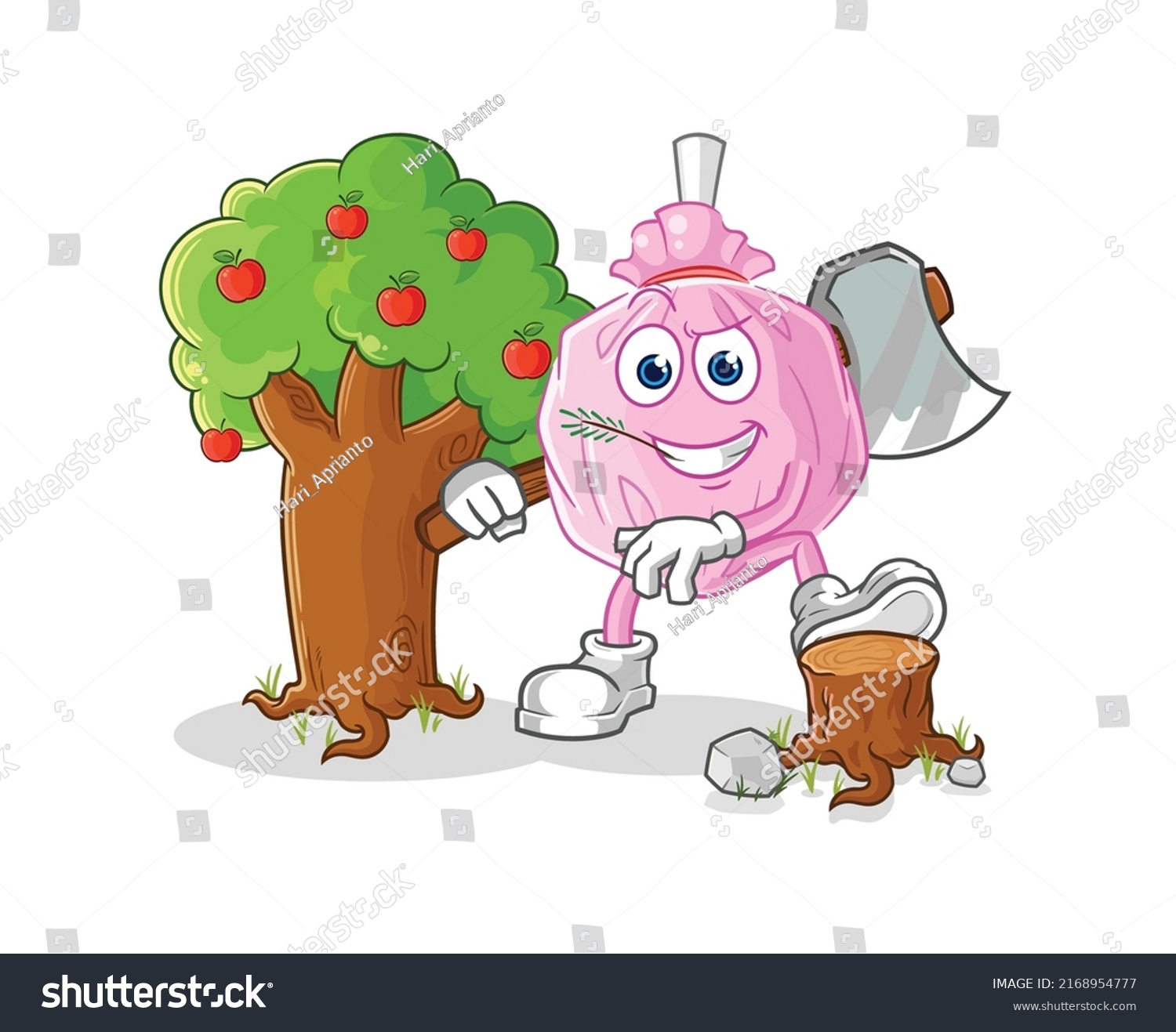 Cute Candy Carpenter Illustration Character Vector Stock Vector ...