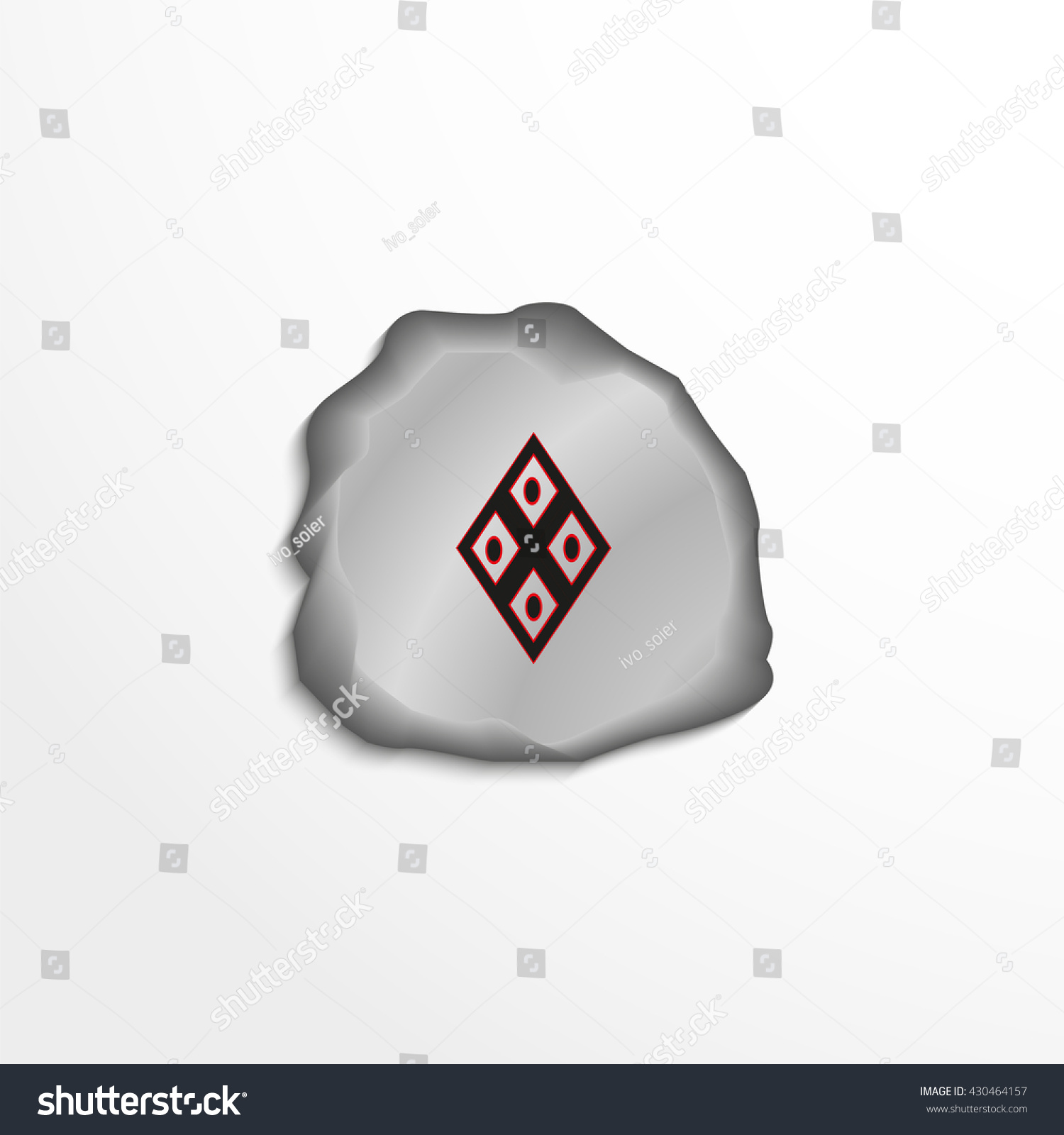 Decorative Pattern On Rock Vector Illustration Stock Vector (Royalty ...