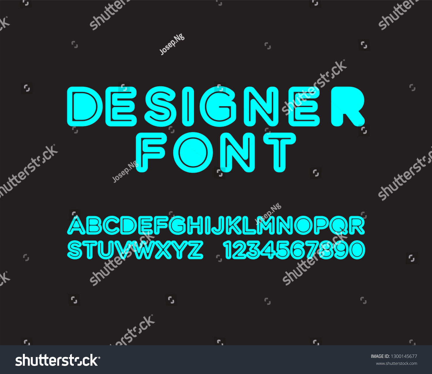 Designer Font Bold Version Stock Vector (Royalty Free) 1300145677 ...