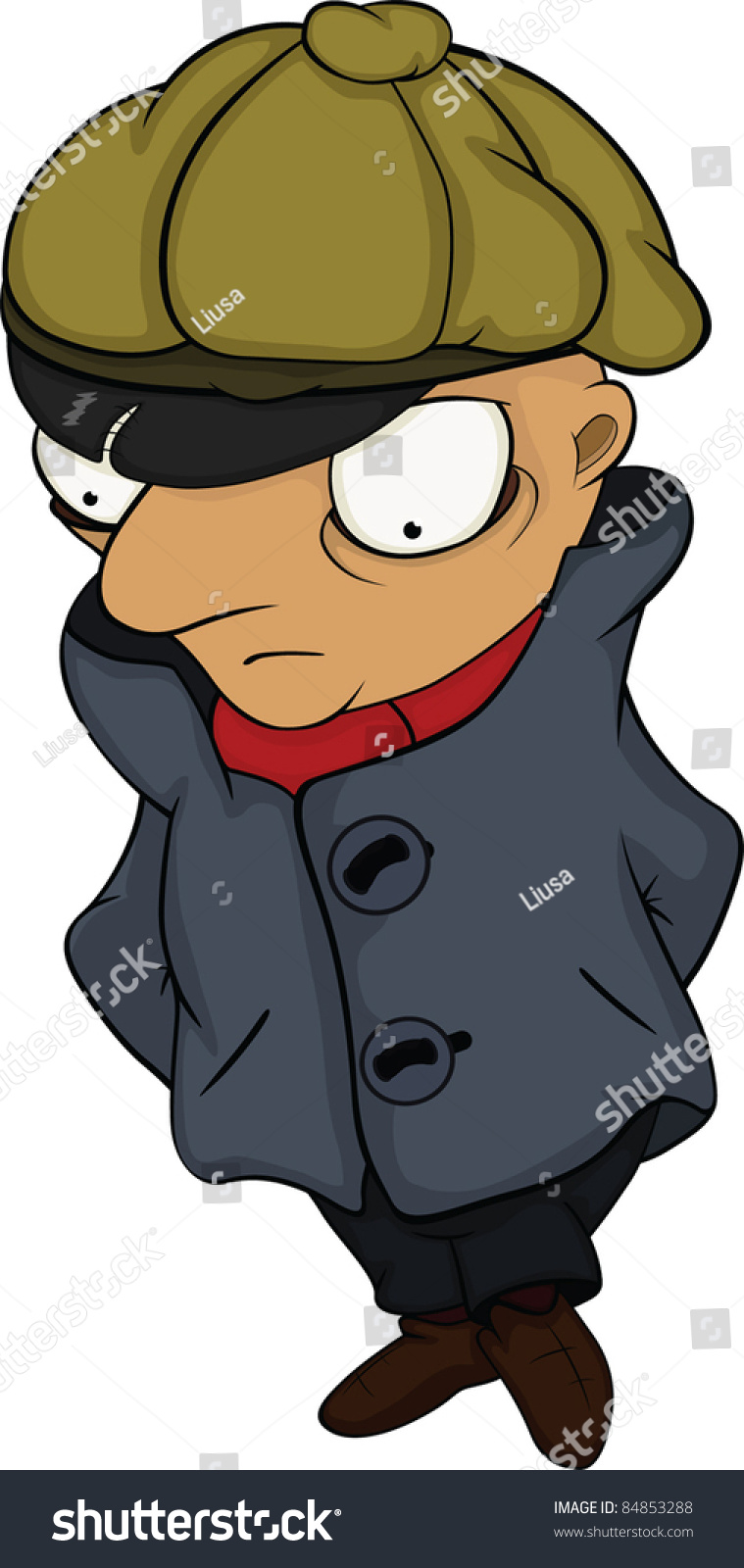 Detective Cartoon Stock Vector (Royalty Free) 84853288