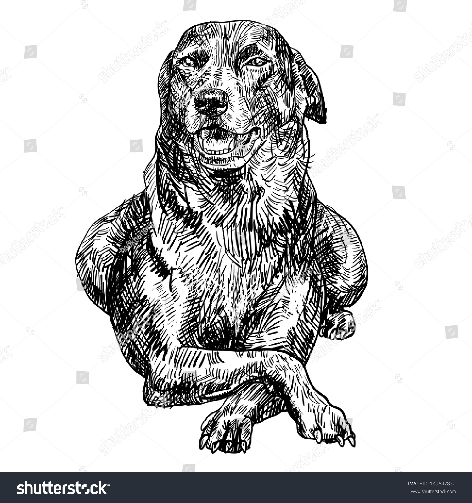 Dog Laying Down On Elegance Pose Stock Vector (Royalty Free) 149647832 ...
