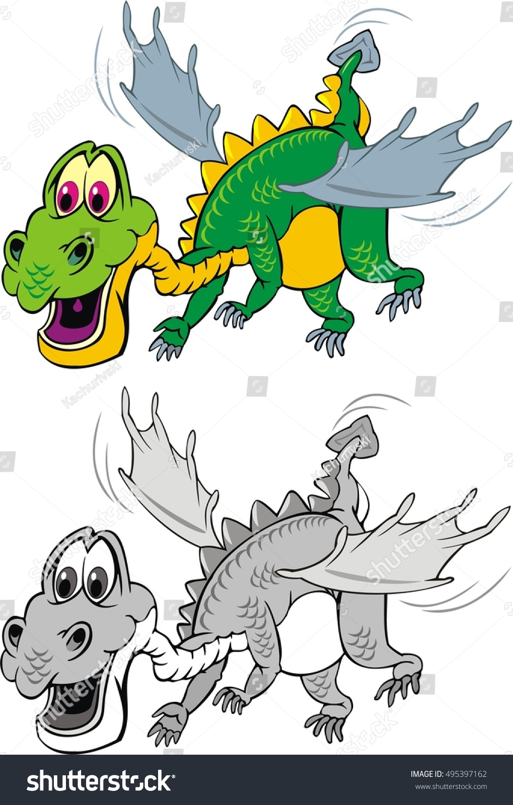 Dragon Cartoon Stock Vector (Royalty Free) 495397162 | Shutterstock