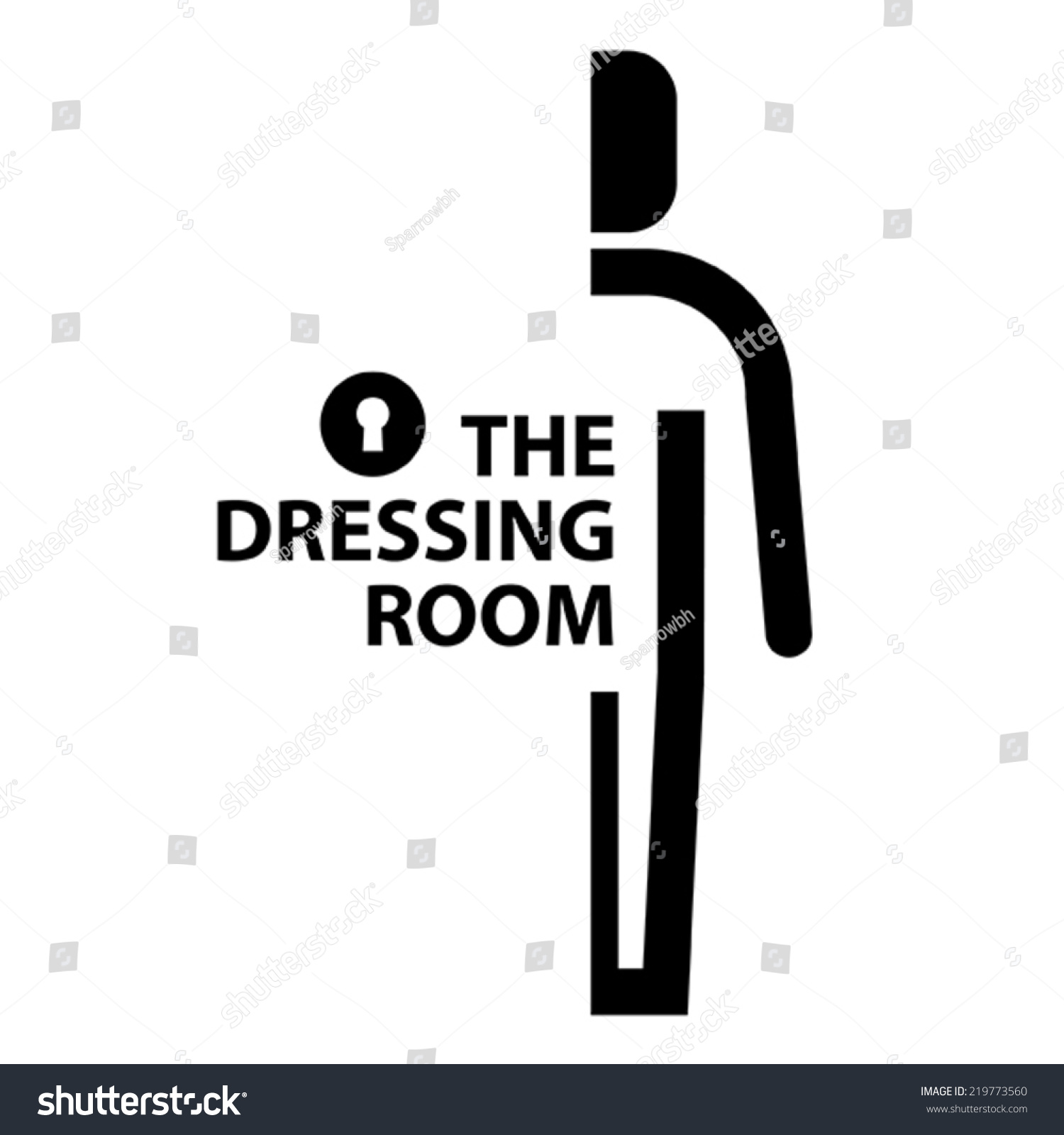 Dressing Room Sign Vector: vector de stock (libre de regalías ...