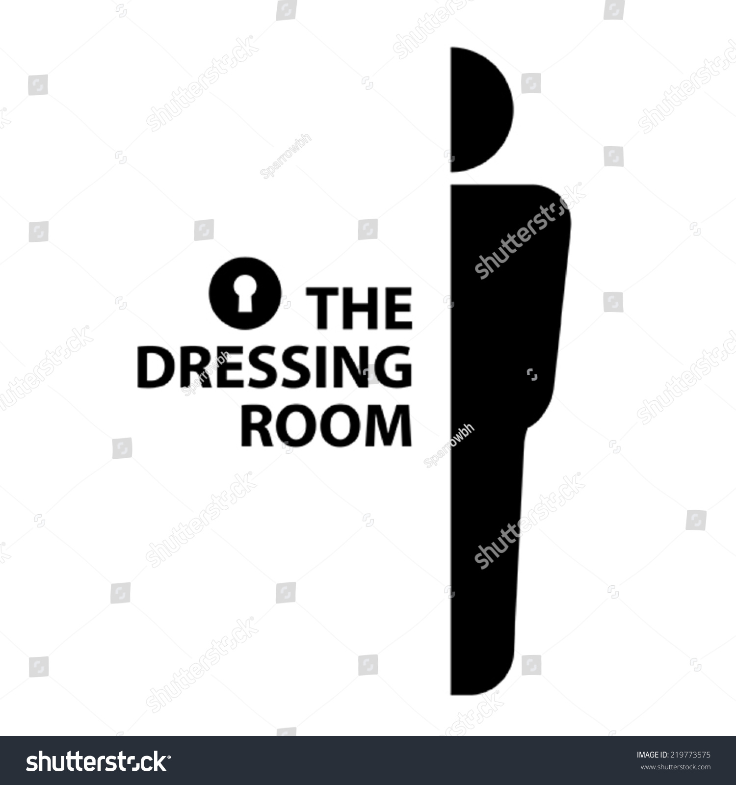 Dressing Room Sign Vector Stock Vector 219773575 - Shutterstock