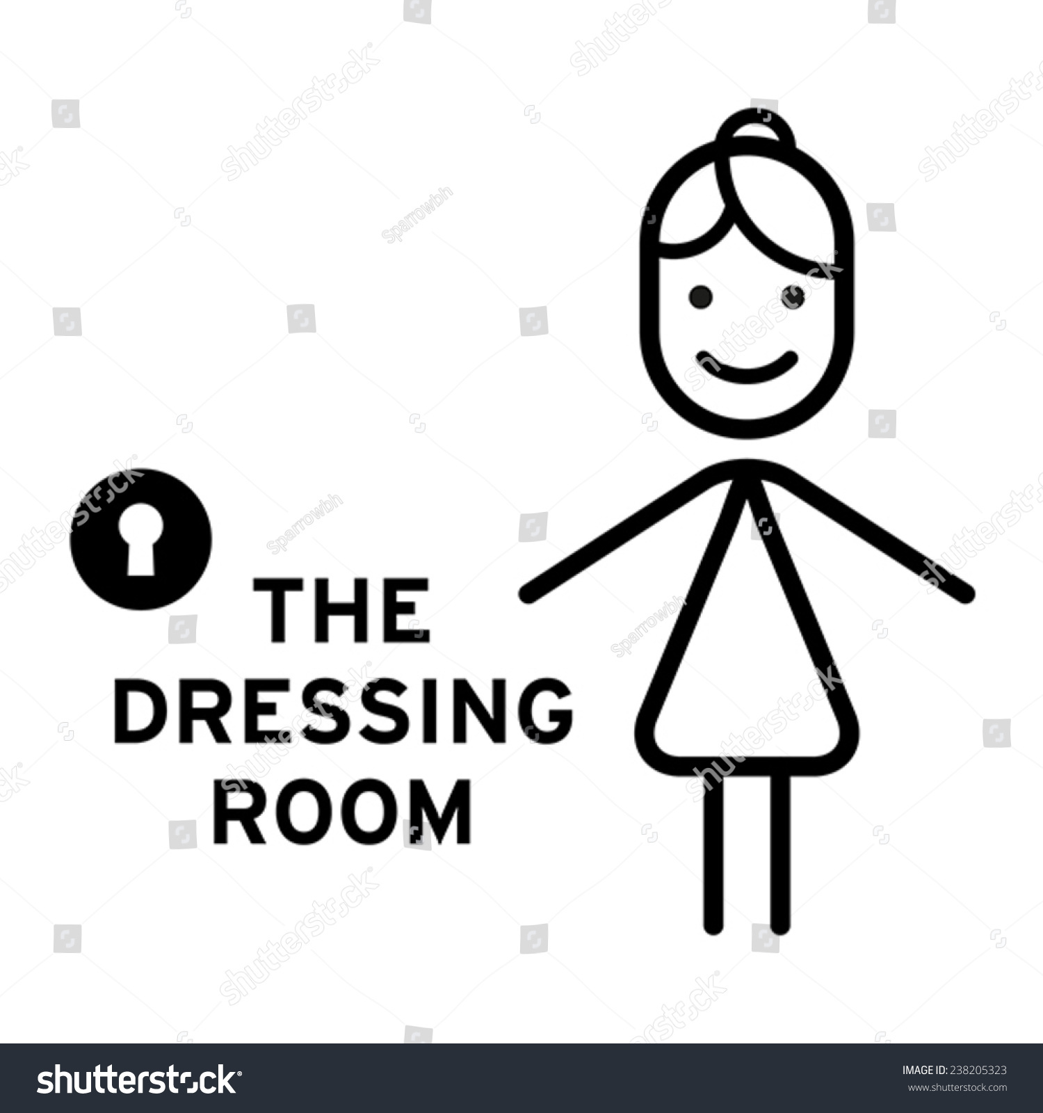 Dressing Room Sign Vector: vector de stock (libre de regalías ...