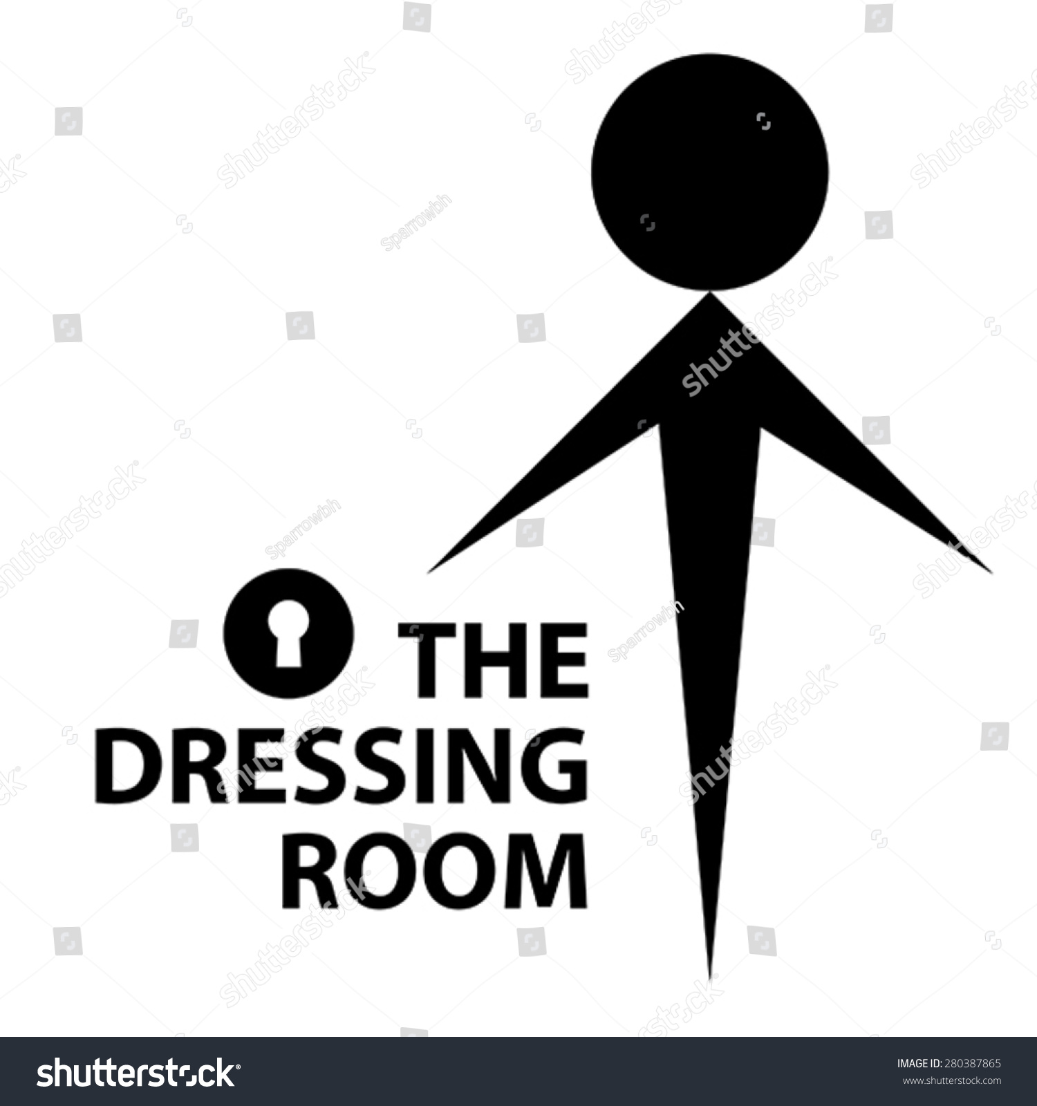 Dressing Room Sign Vector Stock Vector (Royalty Free) 280387865