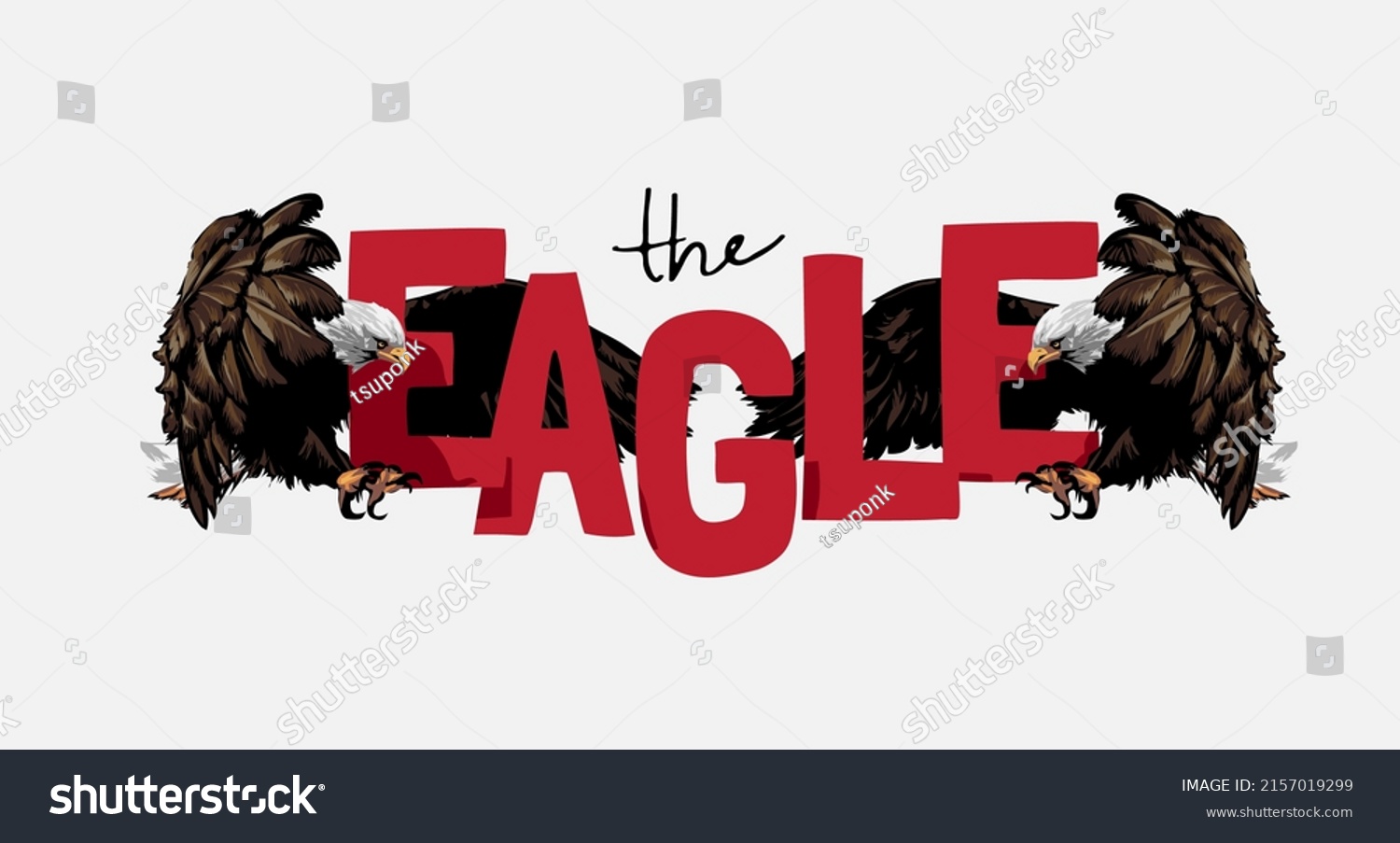 Eagle Slogan Flying Eagles Vector Illustration Stock Vector (Royalty ...