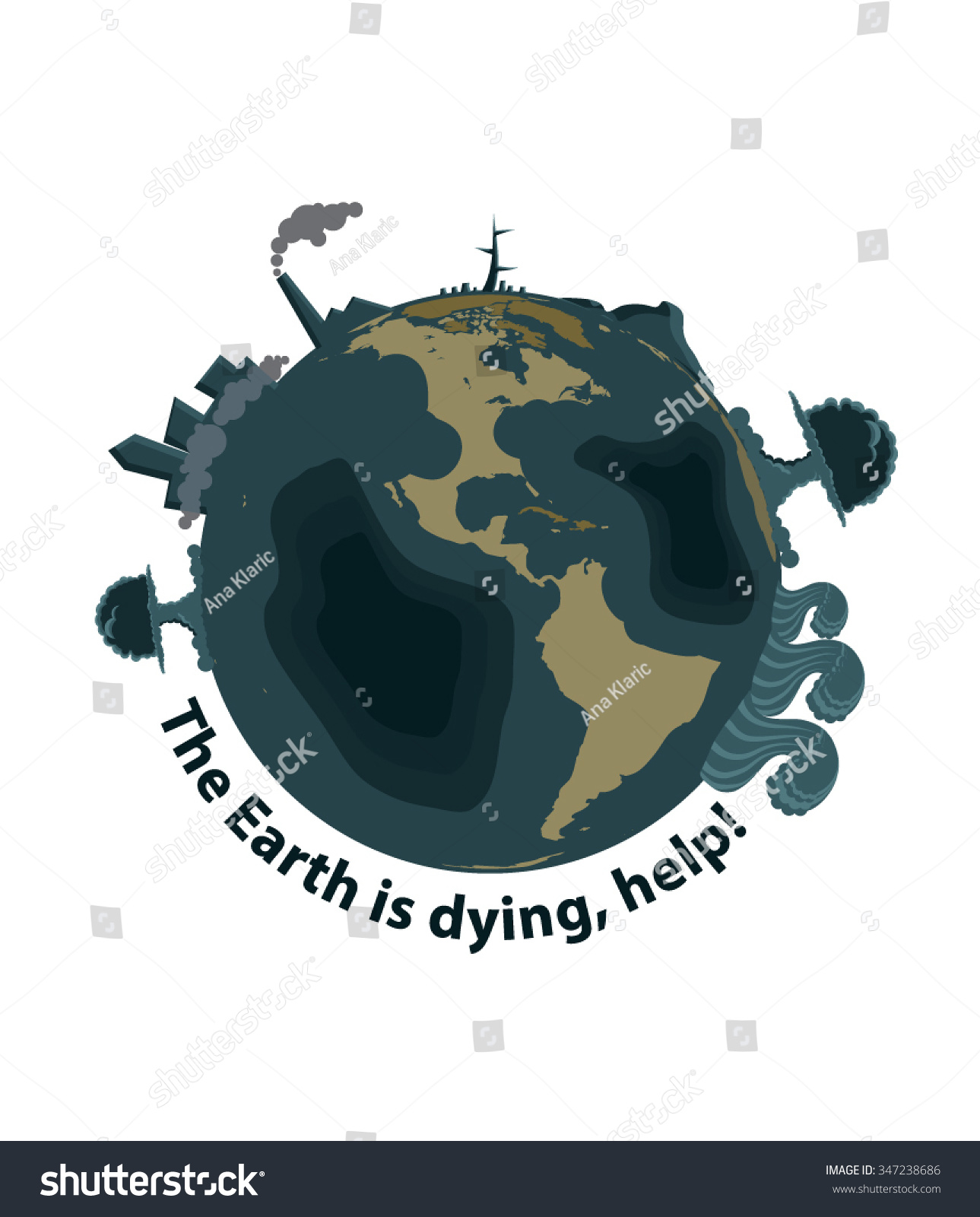 Earth Dying Help Stock Vector 347238686 - Shutterstock