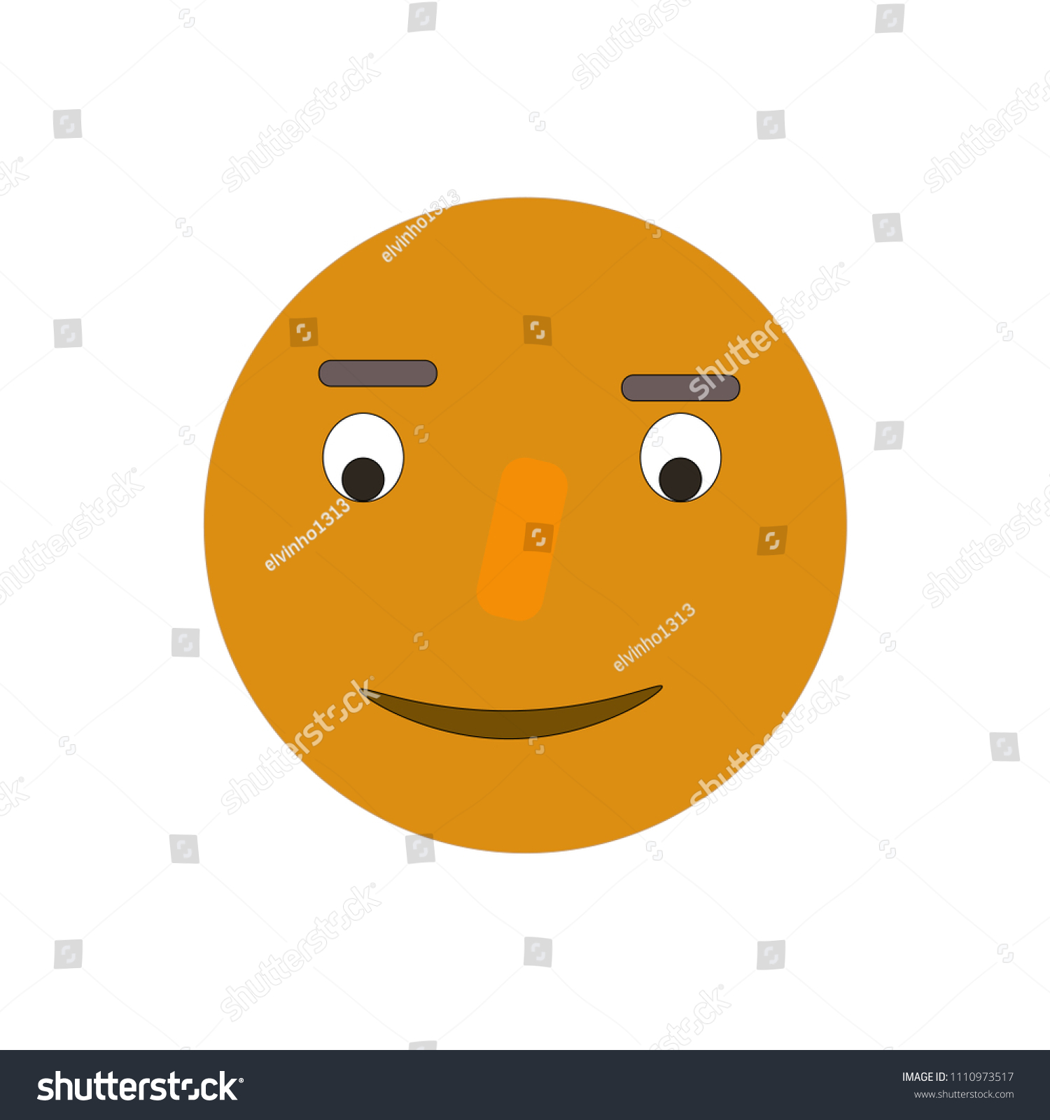 Emoji Yellow Face Vector Stock Vector (Royalty Free) 1110973517
