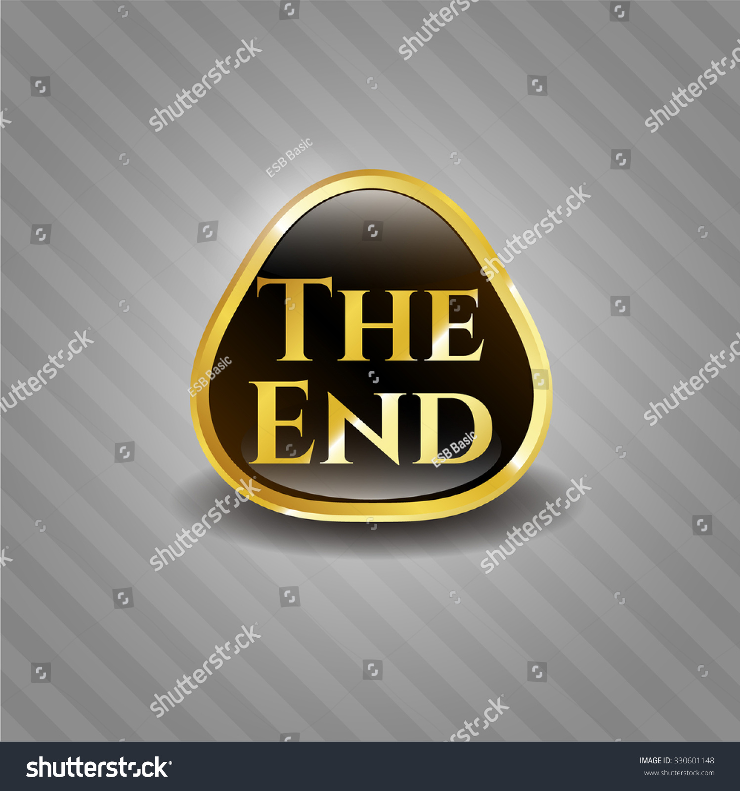 End Gold Emblem Stock Vector (Royalty Free) 330601148 | Shutterstock