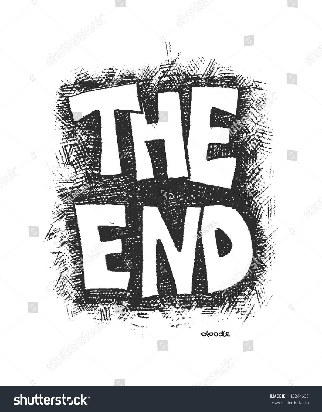 End Hand Drawn Vector Eps8: เวกเตอร์สต็อก (ปลอดค่าลิขสิทธิ์) 145244608 ...