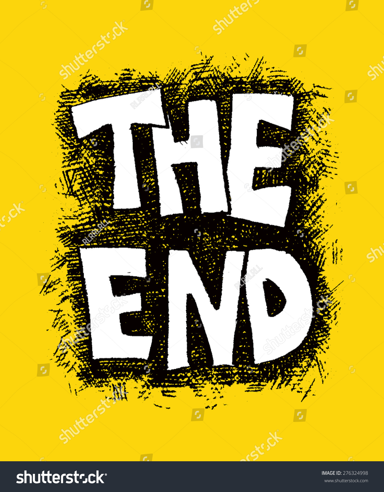 End Stylised Vector Illustration Hand Drawn Stock Vector (Royalty Free ...