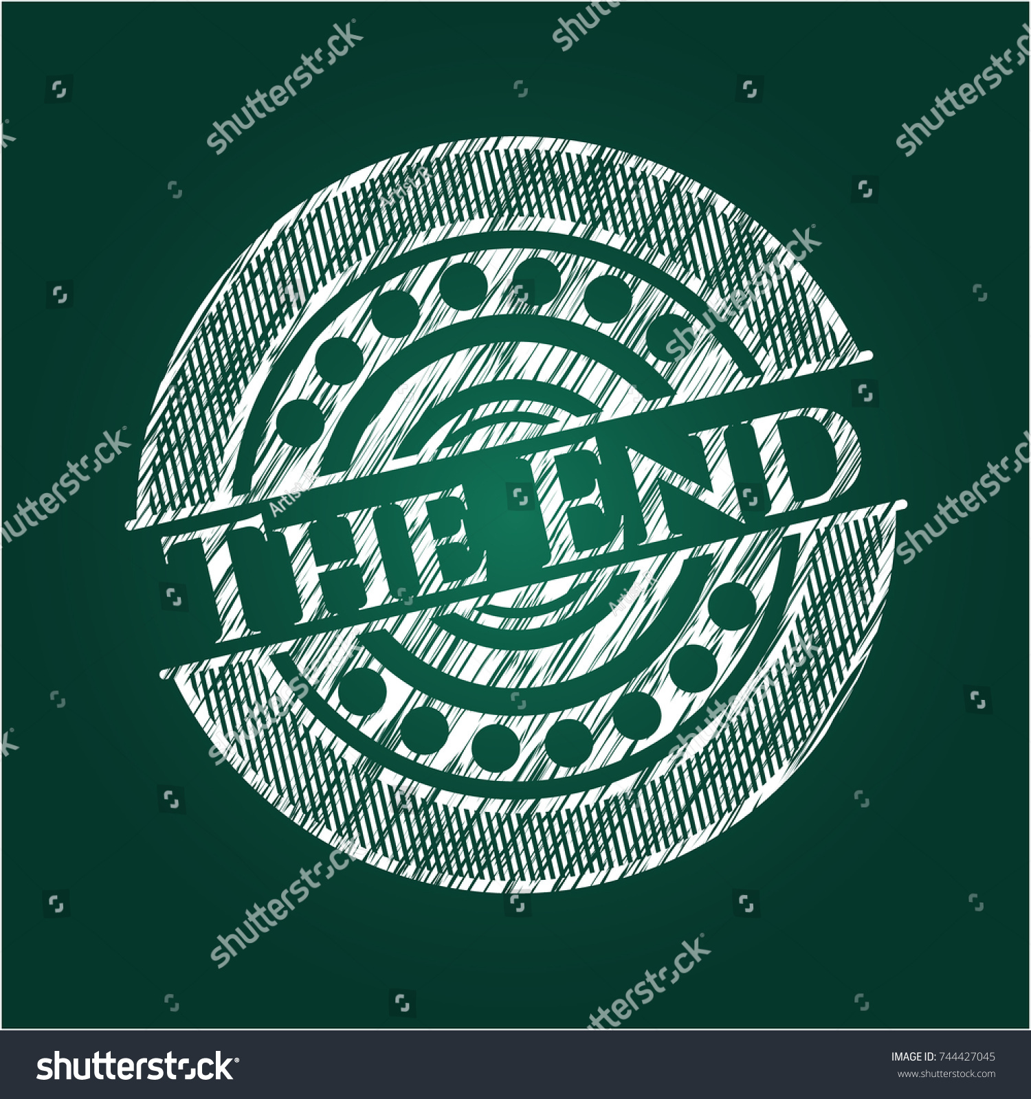End Written Chalkboard Texture Stock Vector (Royalty Free) 744427045 ...