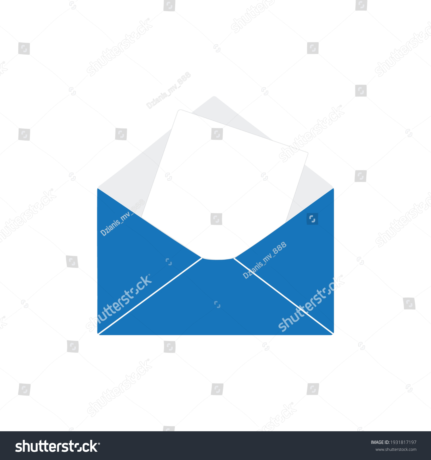 Envelope Icon Open Vector Graphics Email Stock Vector (Royalty Free ...
